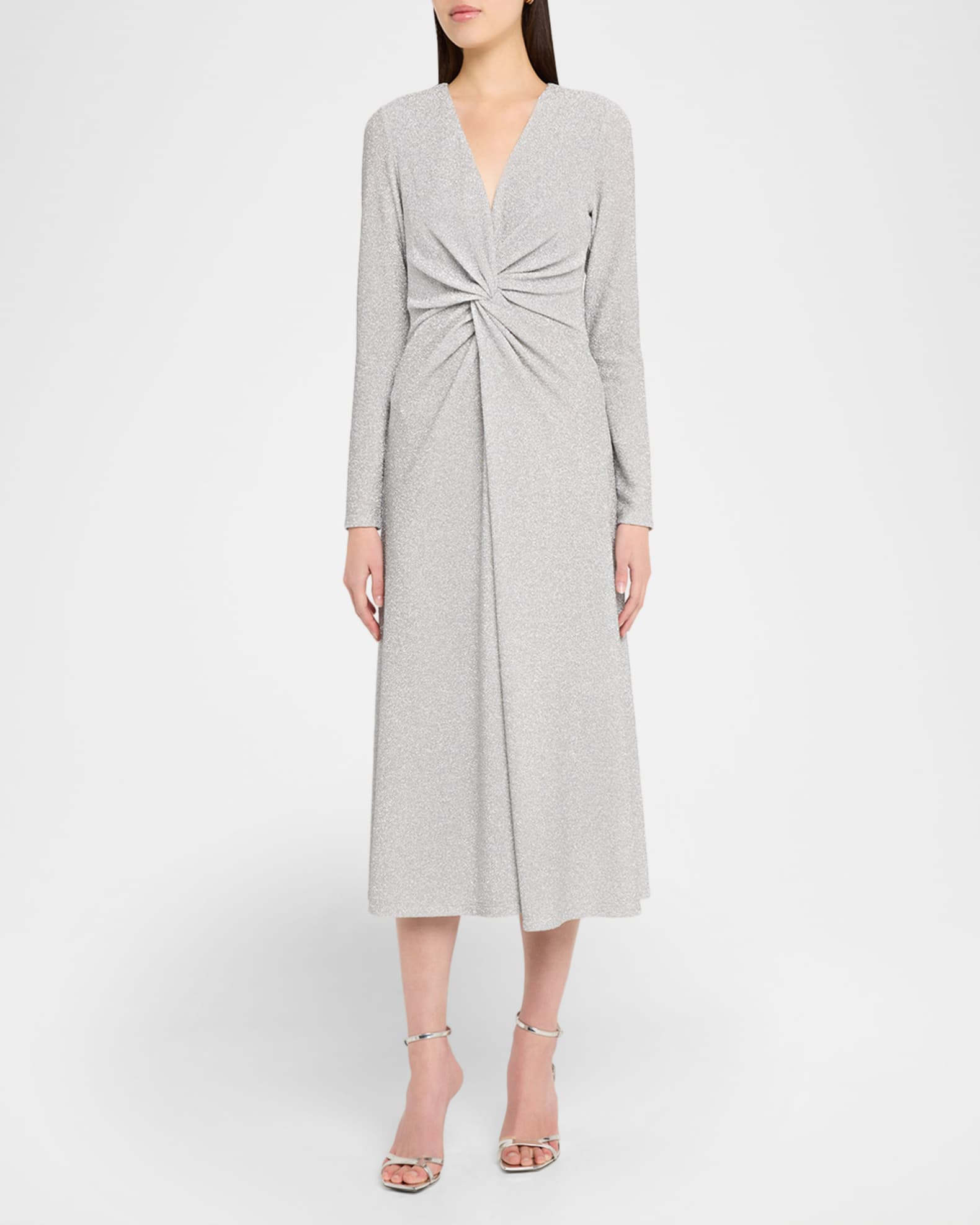 Prabal Gurung Twist Front Long Sleeve Dress | Neiman Marcus