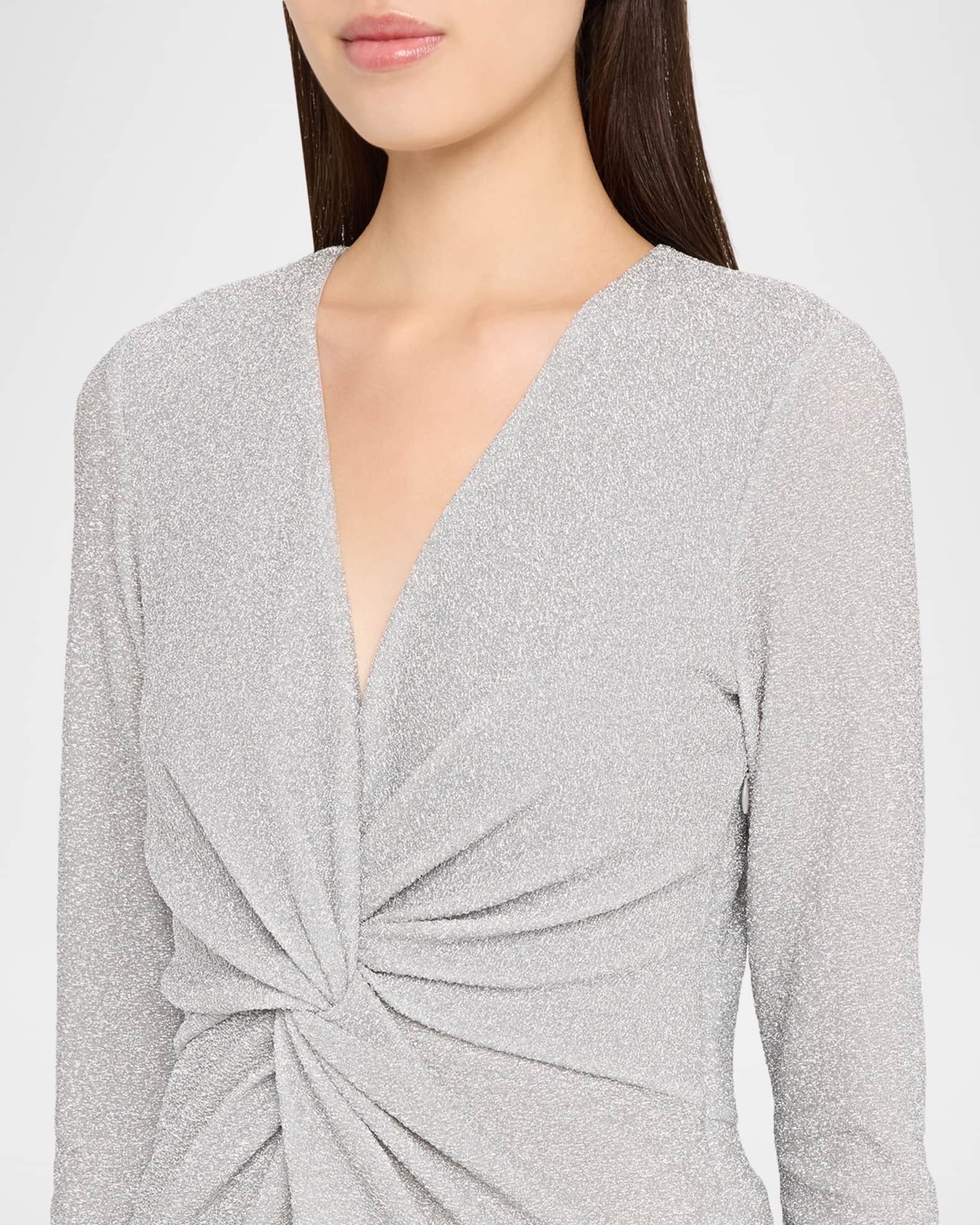 Prabal Gurung Twist Front Long Sleeve Dress | Neiman Marcus
