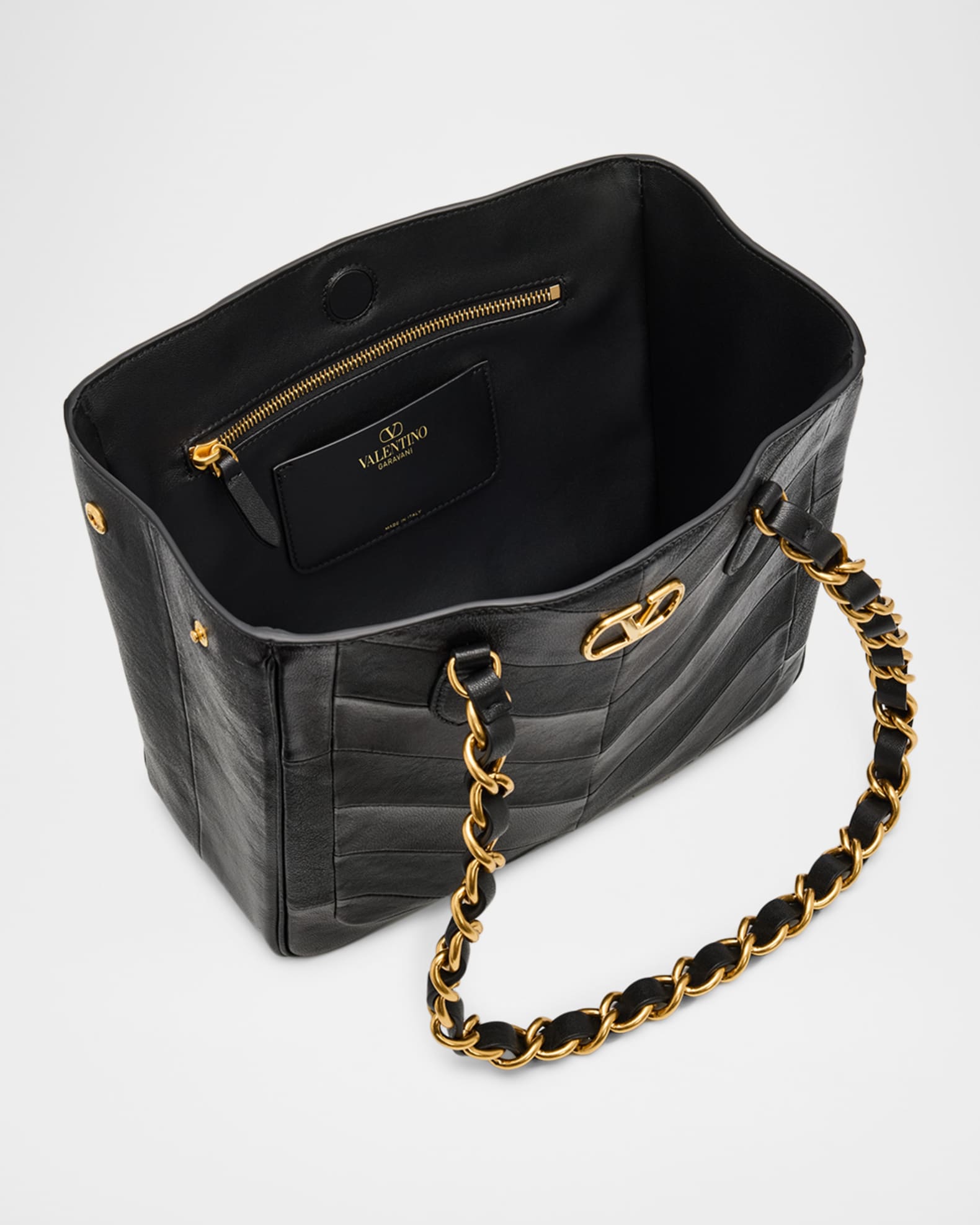 Valentino Garavani Laseine Small Nappa Leather Shopping Bag | Neiman Marcus