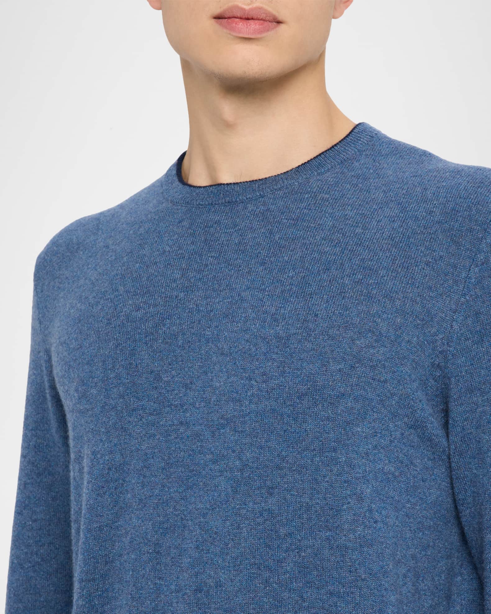 Neiman Marcus Men's Cashmere Tipped Crewneck Sweater | Neiman Marcus