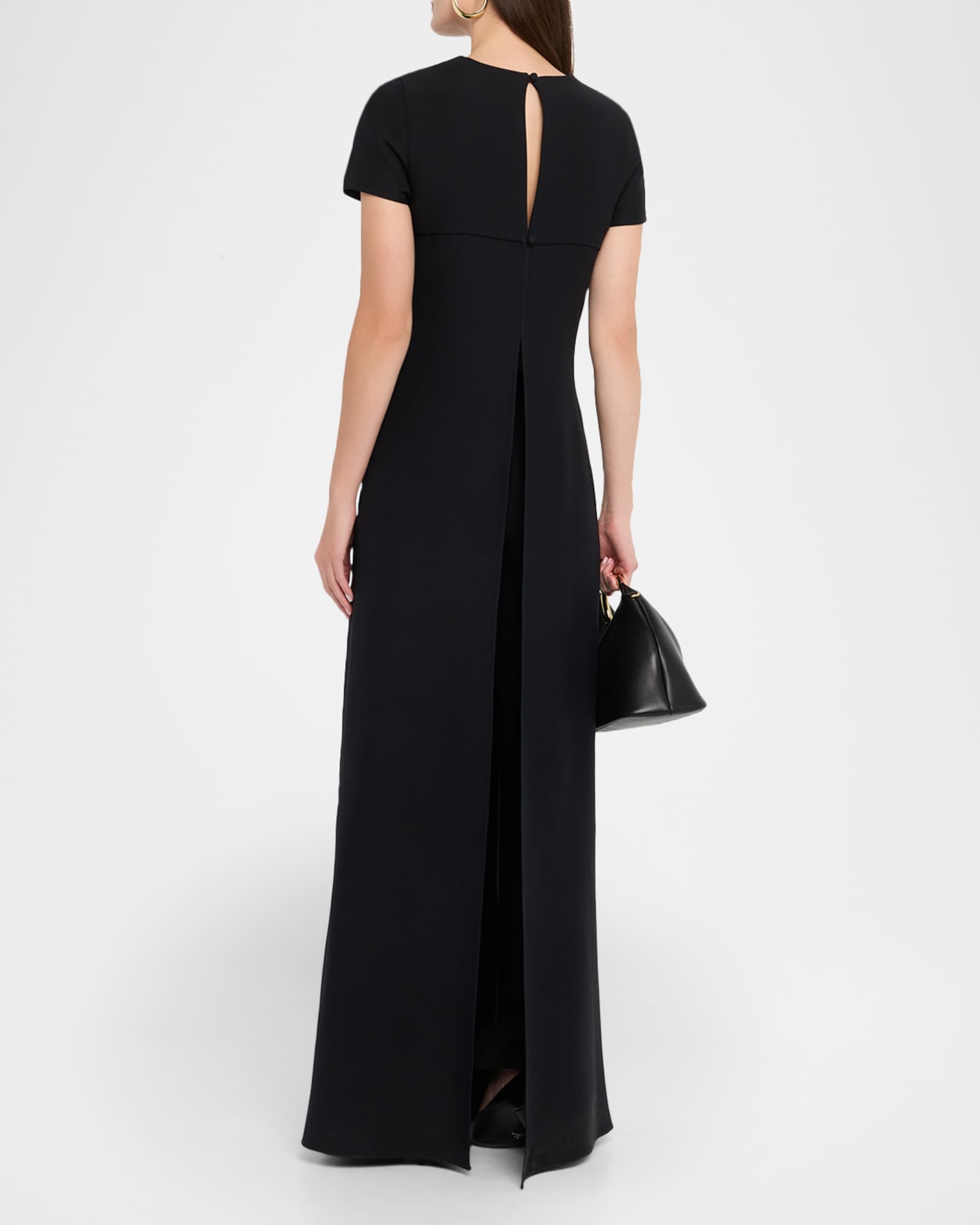 Amir Taghi Estelle Cap-Sleeve Slits Long Top | Neiman Marcus