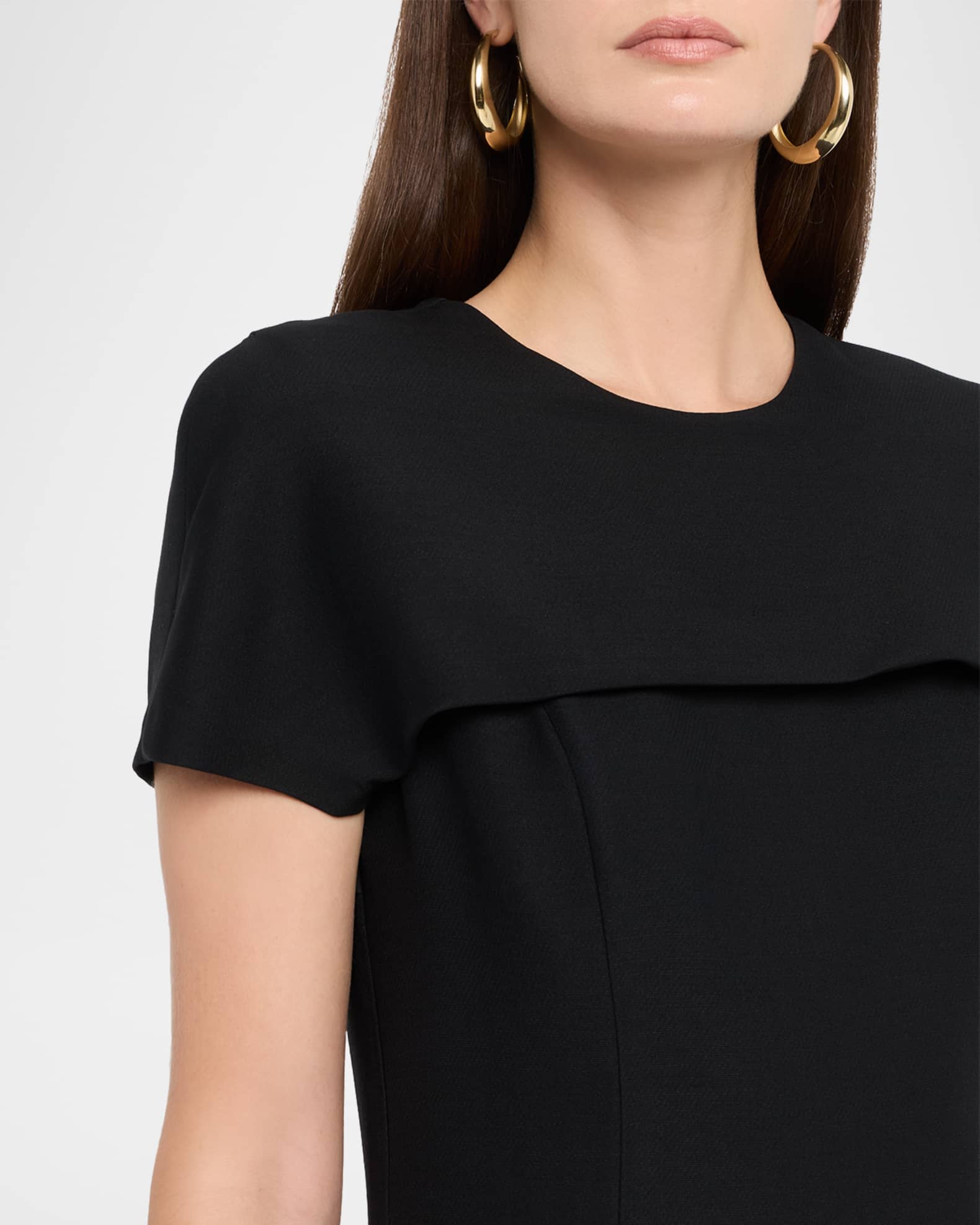 Amir Taghi Estelle Cap-Sleeve Slits Long Top | Neiman Marcus