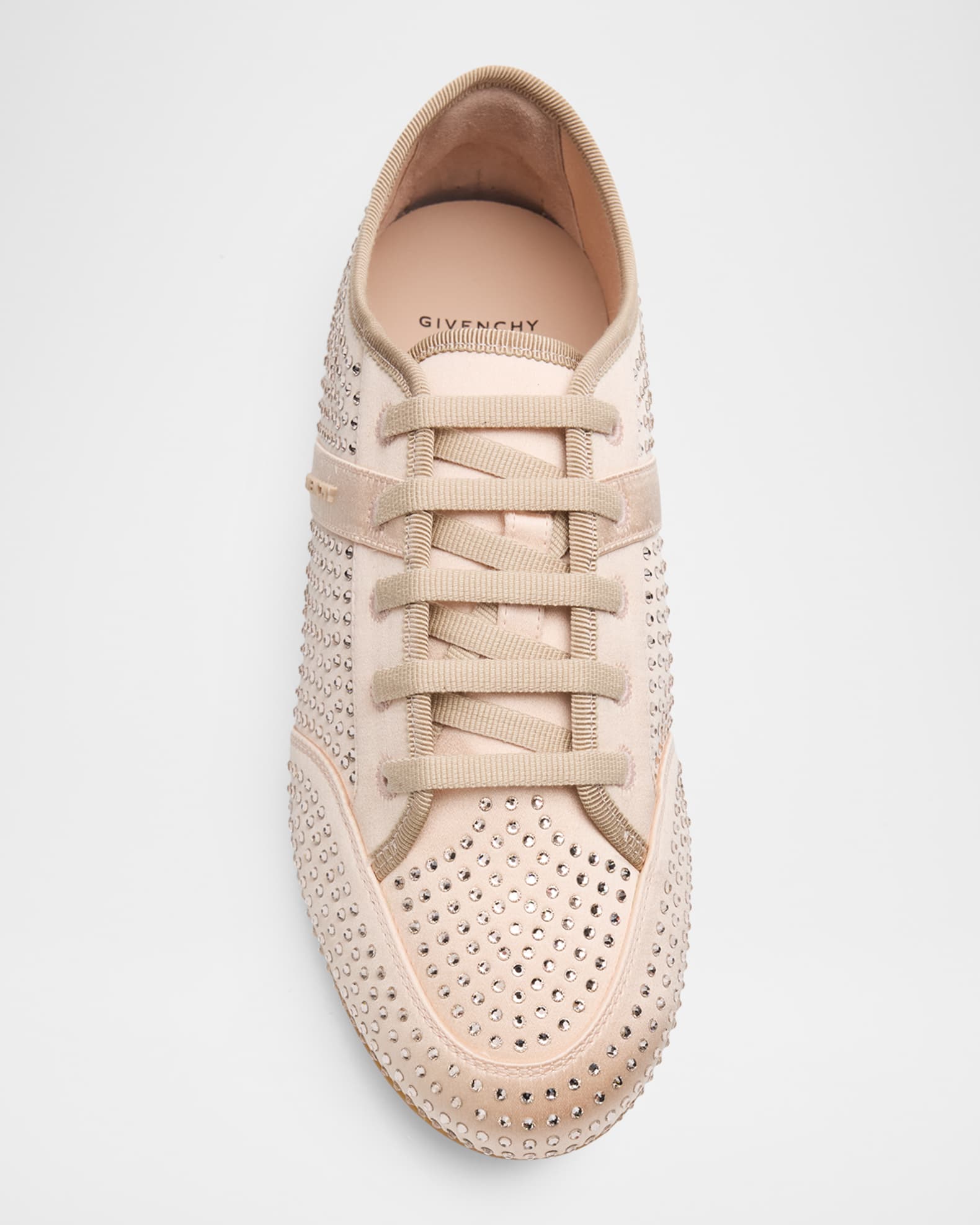Givenchy Embellished Satin Slim Sneakers | Neiman Marcus