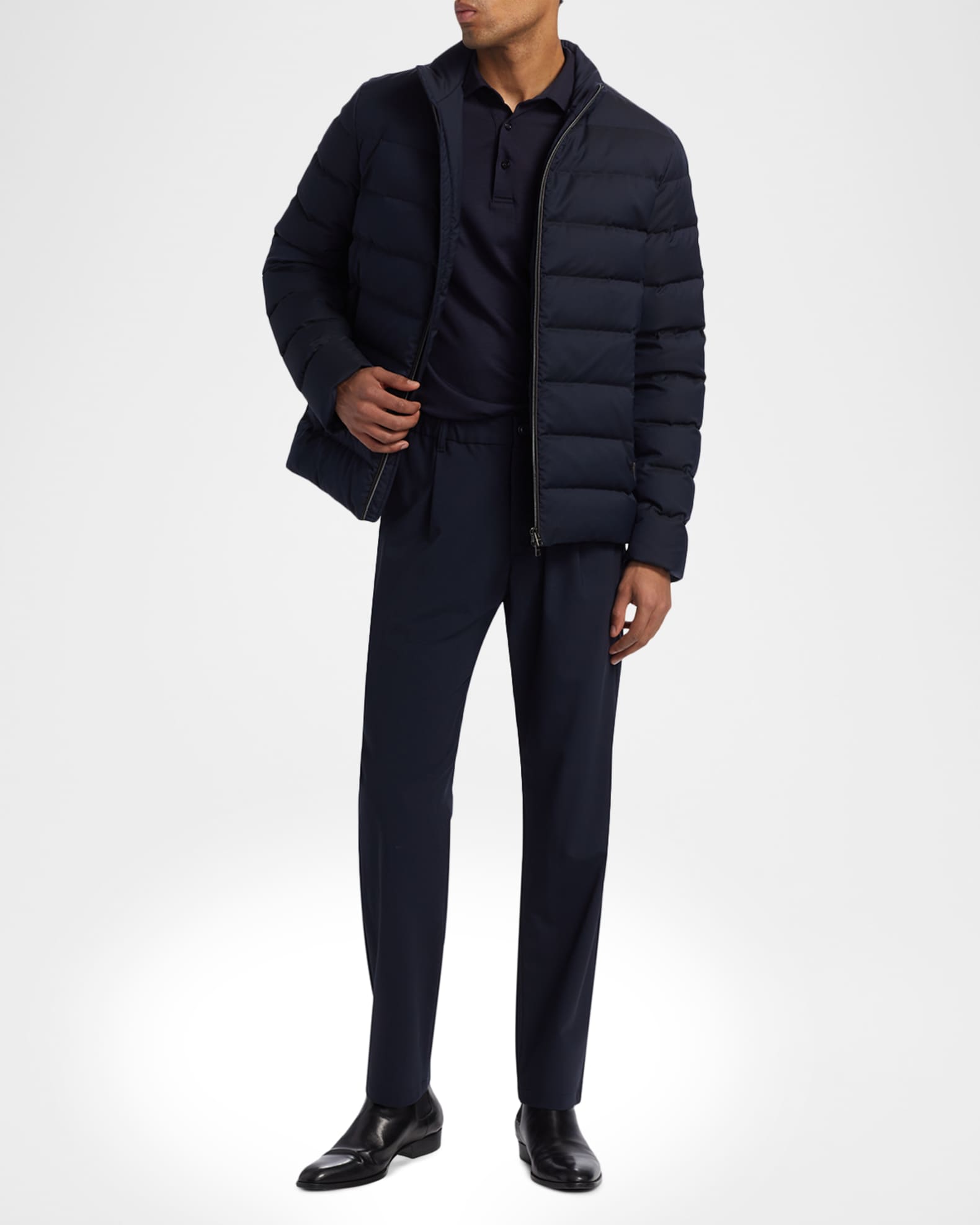 Herno Men's Wool Blend Puffer Jacket | Neiman Marcus