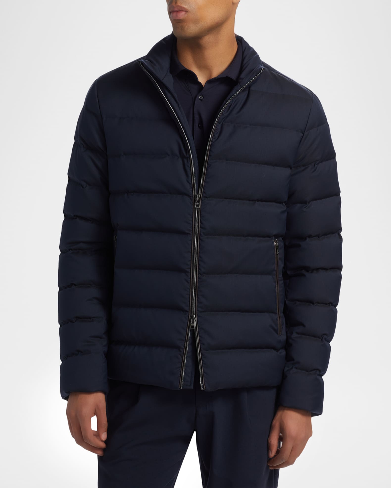 Herno Men's Wool Blend Puffer Jacket | Neiman Marcus