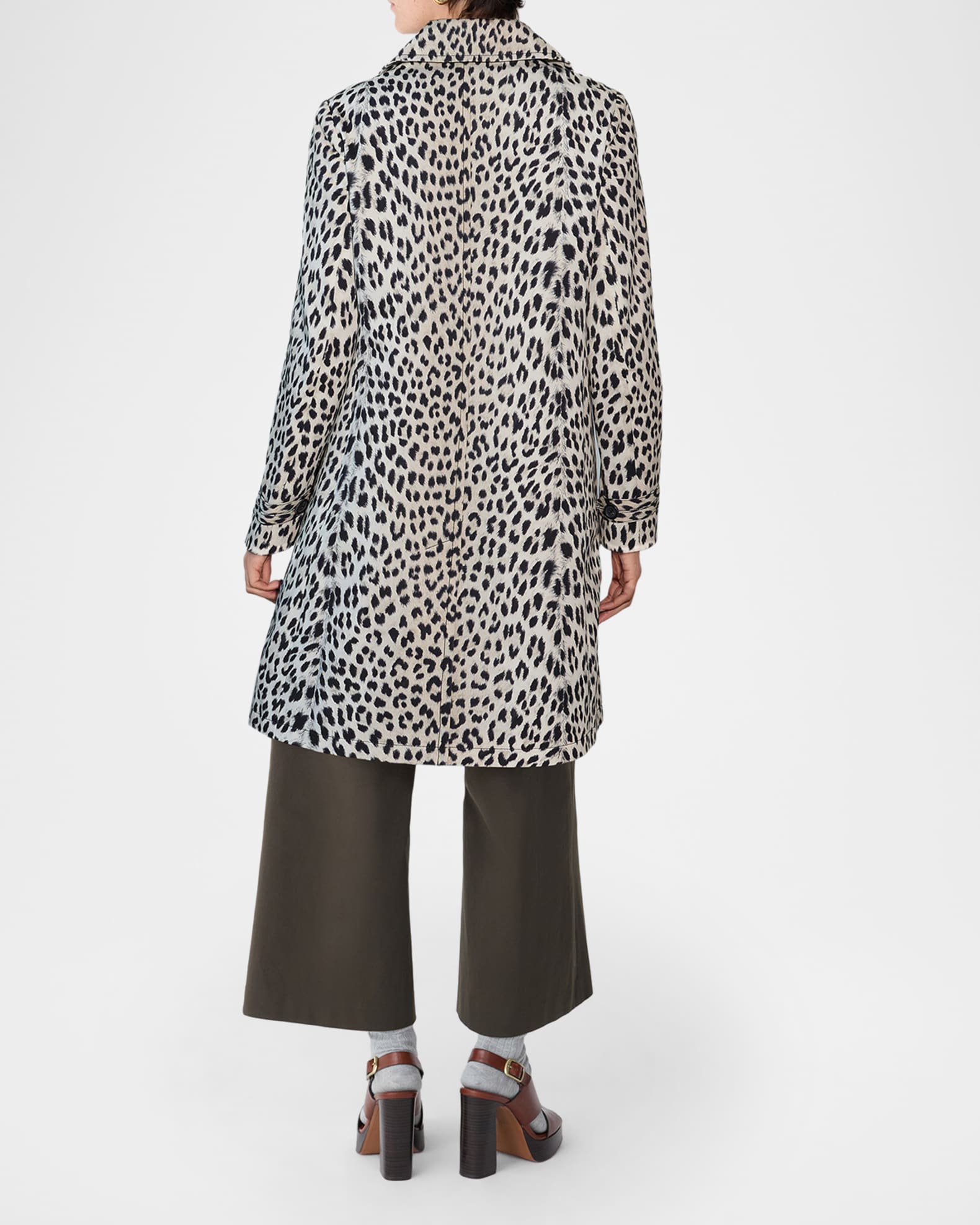 CALLAS Milano Alaine Animal-Print Car Coat | Neiman Marcus