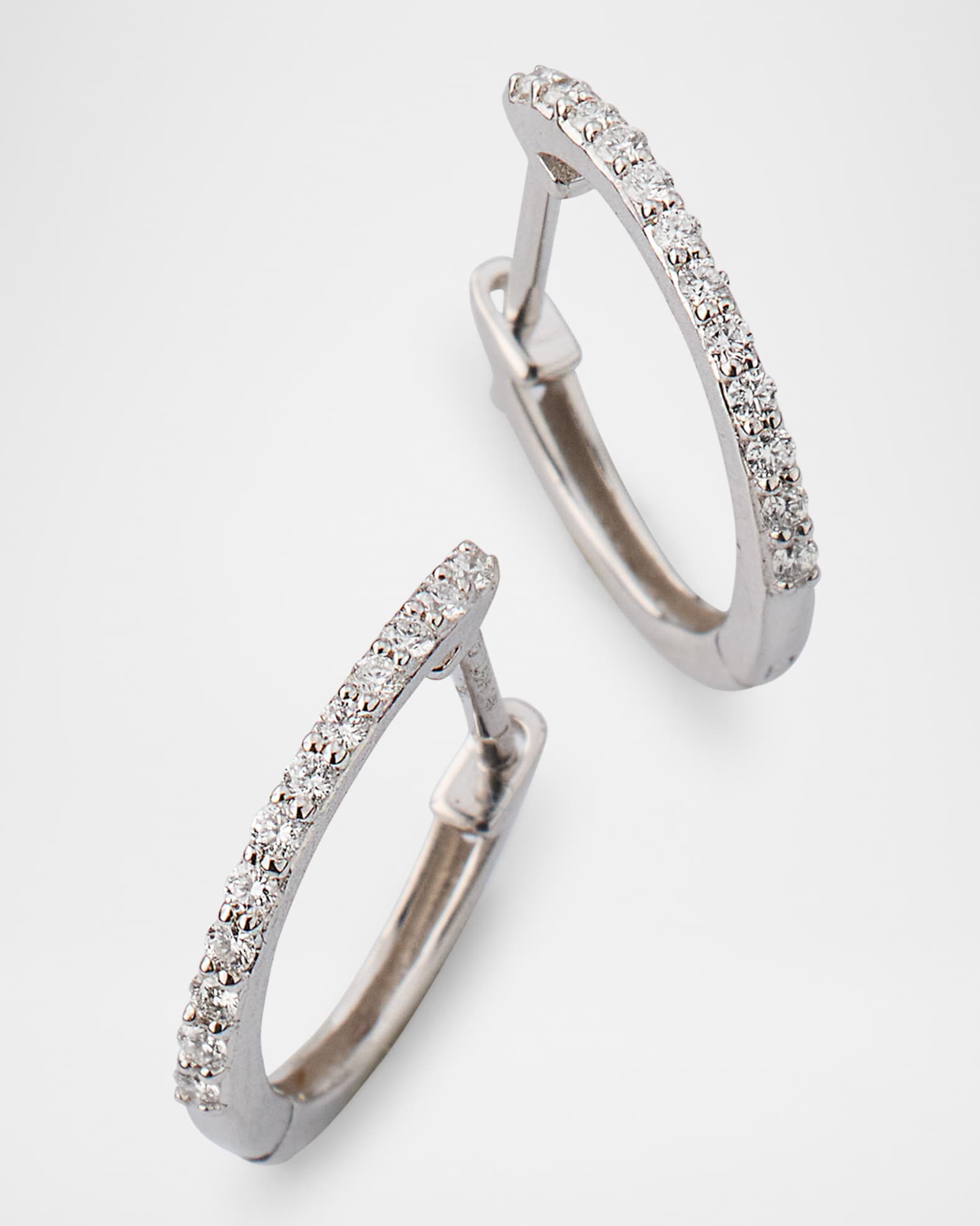 LANA Pave Diamond Huggie Earrings, 12mm | Neiman Marcus