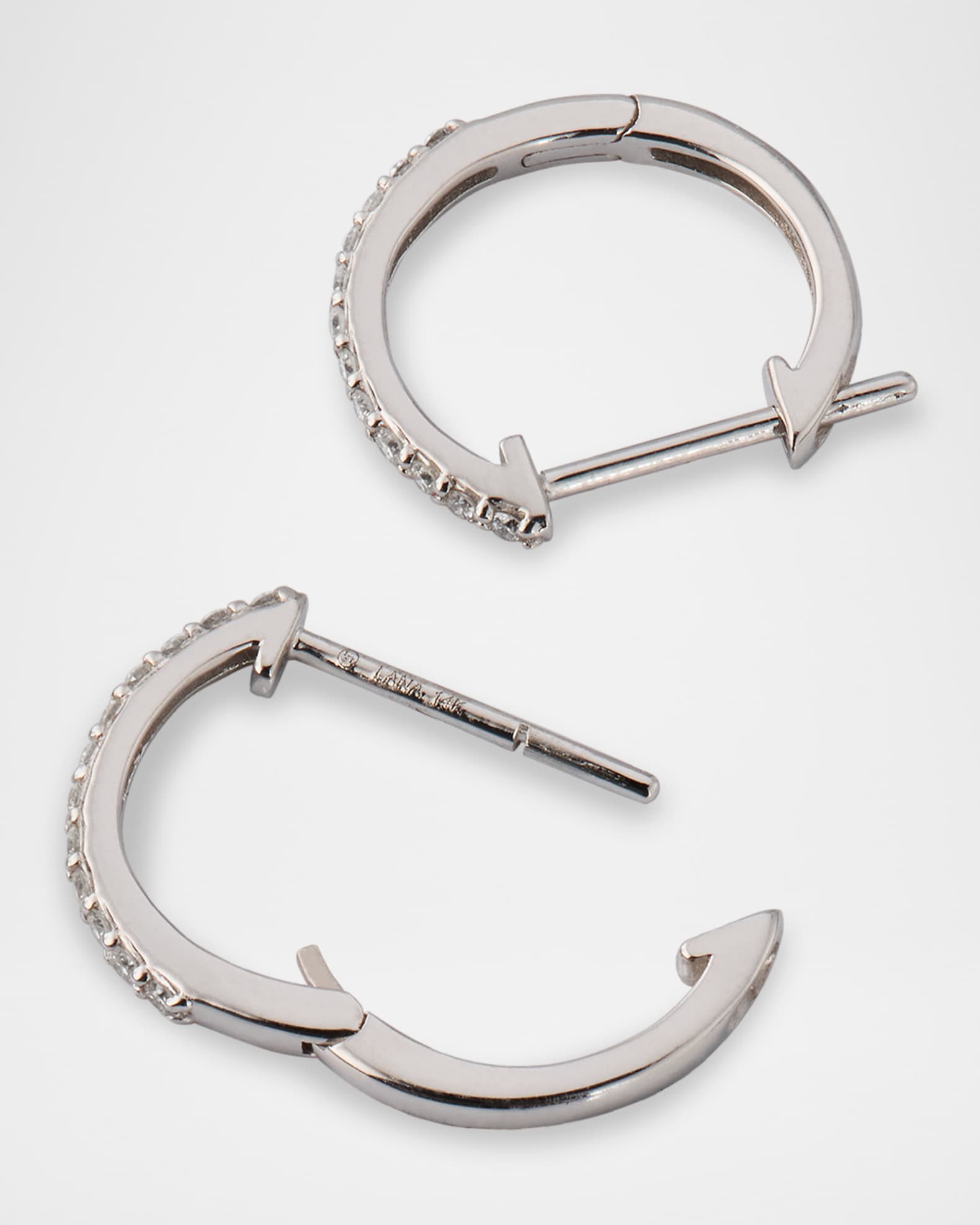 LANA Pave Diamond Huggie Earrings, 12mm | Neiman Marcus