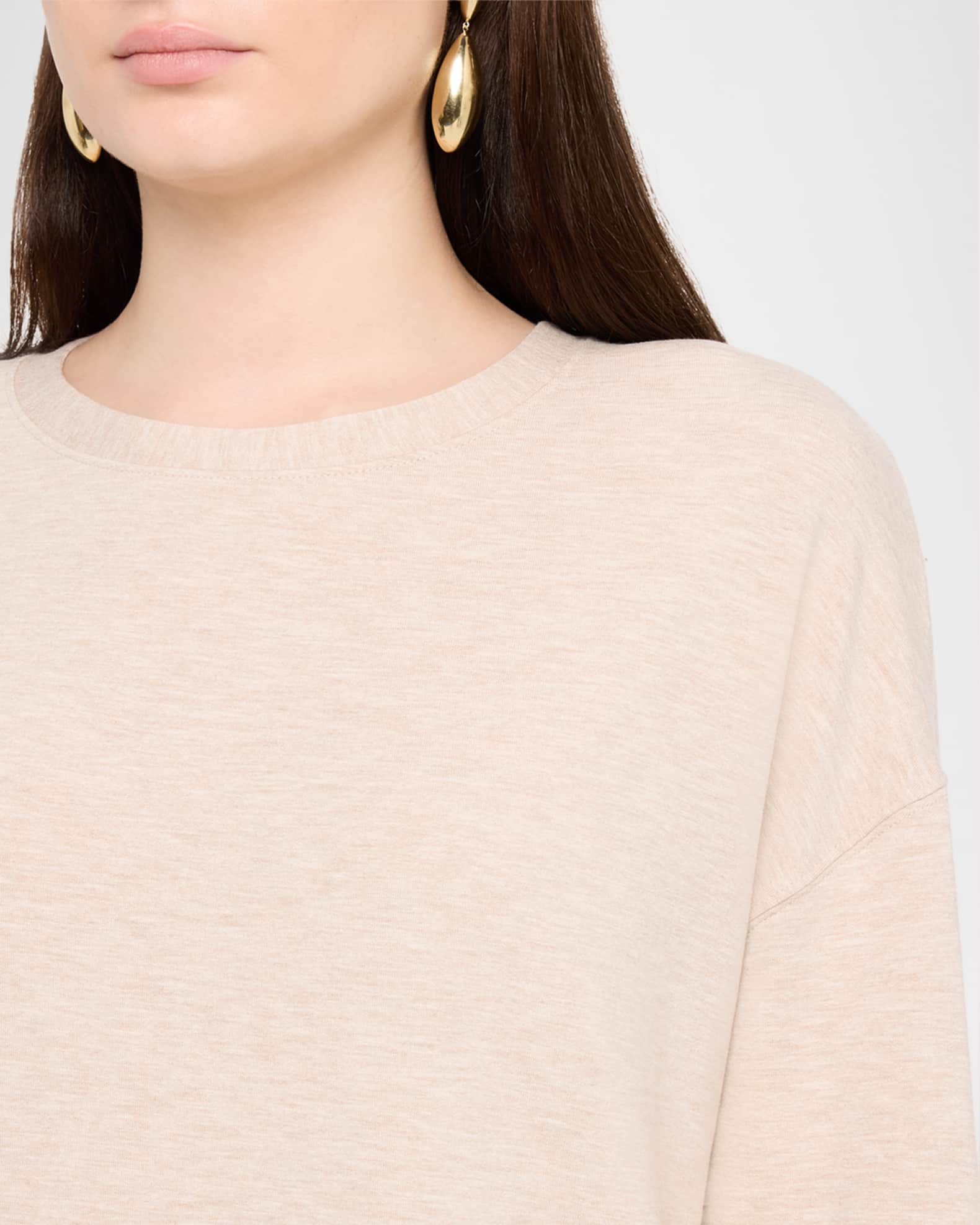 French Terry Crewneck Sweatshirt | Neiman Marcus