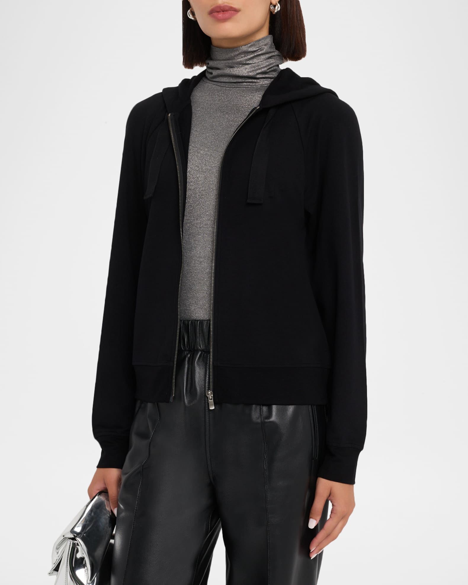 Majestic Filatures Zip-Front French Terry Hoodie | Neiman Marcus