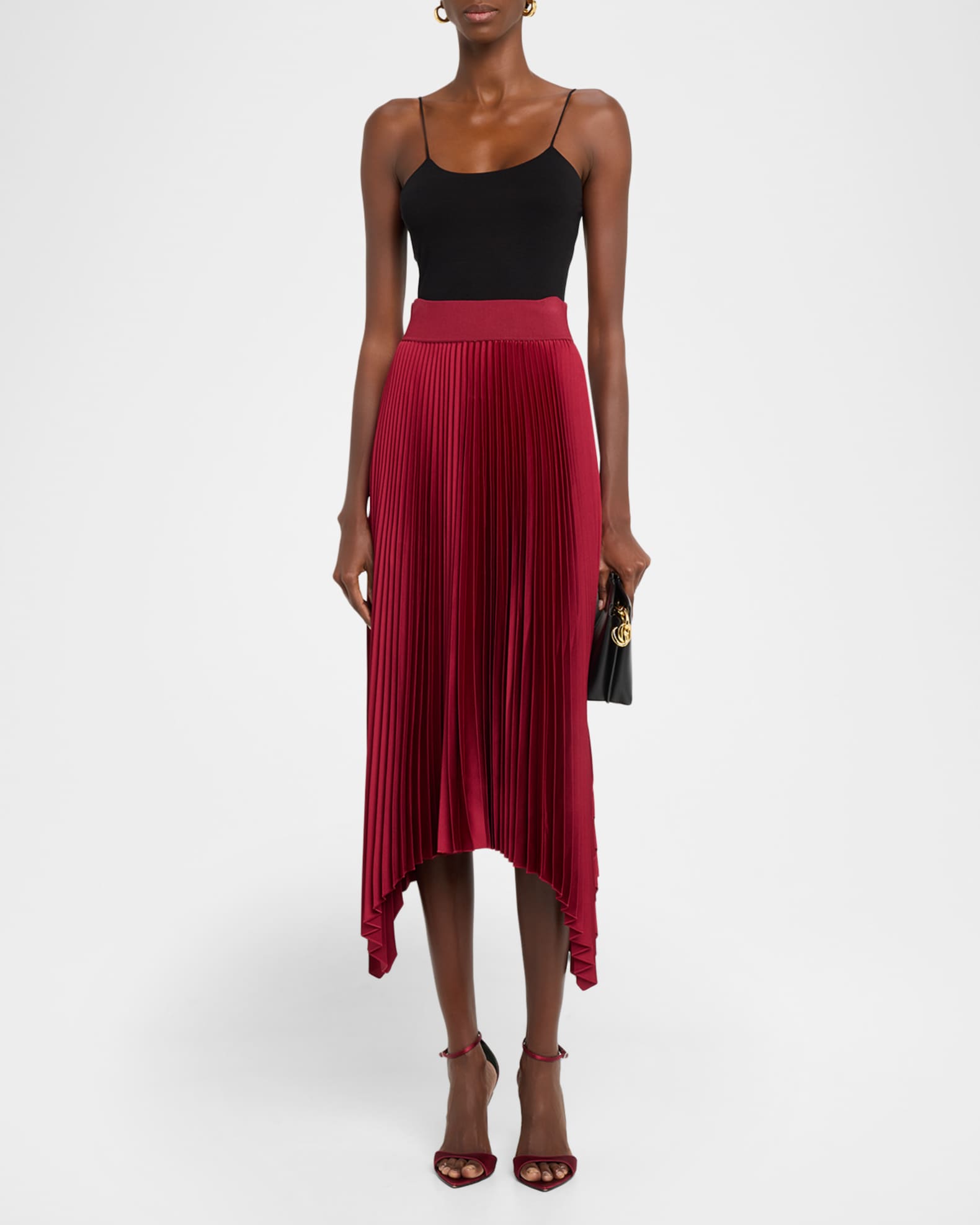 Joseph Ade Plisse Handkerchief Midi Skirt | Neiman Marcus