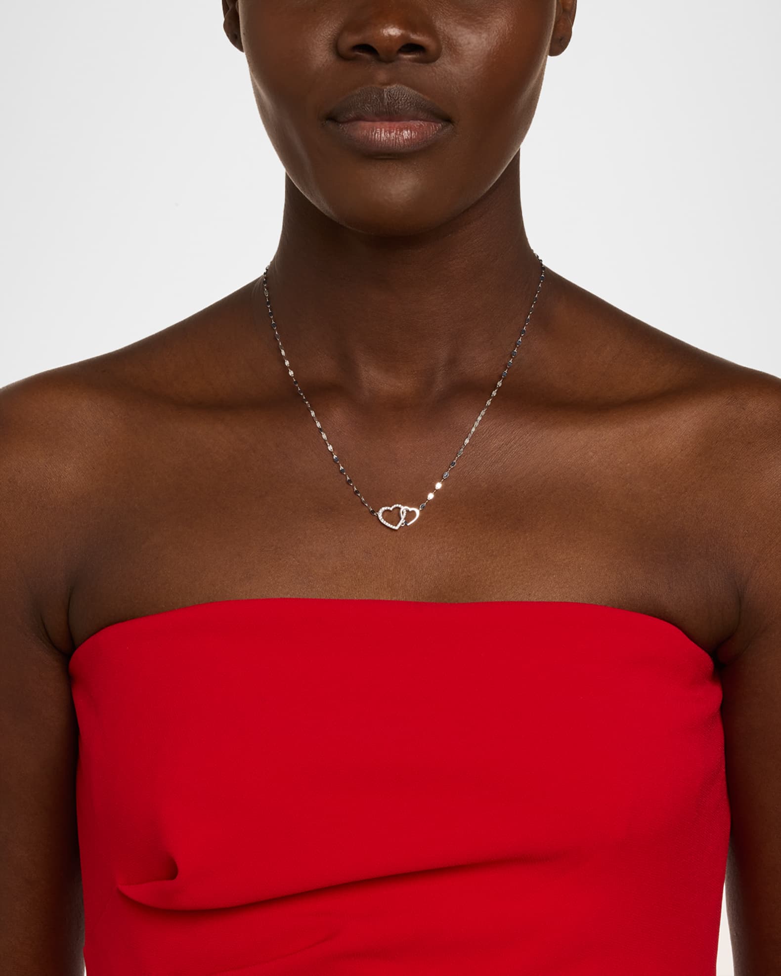 LANA Interlocking Diamond Heart Pendant Necklace | Neiman Marcus