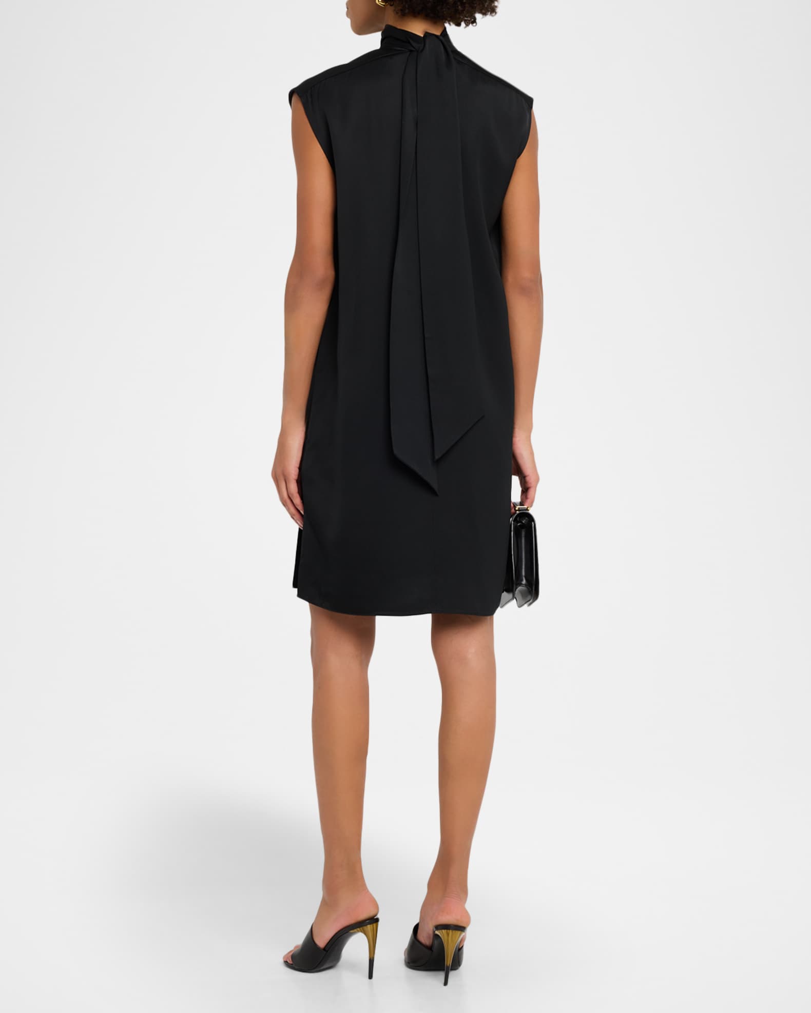 Joseph Sandy Pleated Sleeveless Crepe Mini Dress | Neiman Marcus