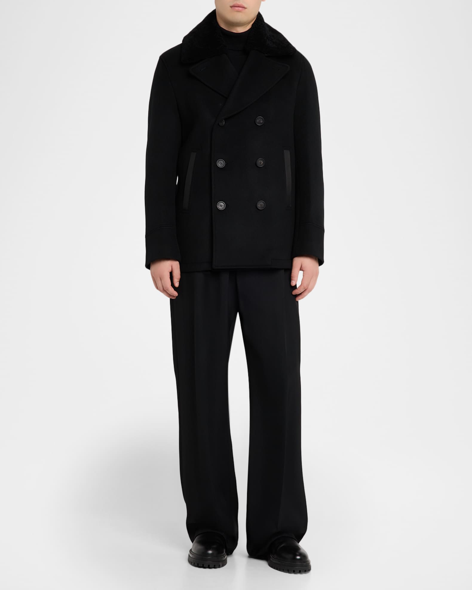 Mackage Men's Cole Wool Double Breasted Jacket | Neiman Marcus
