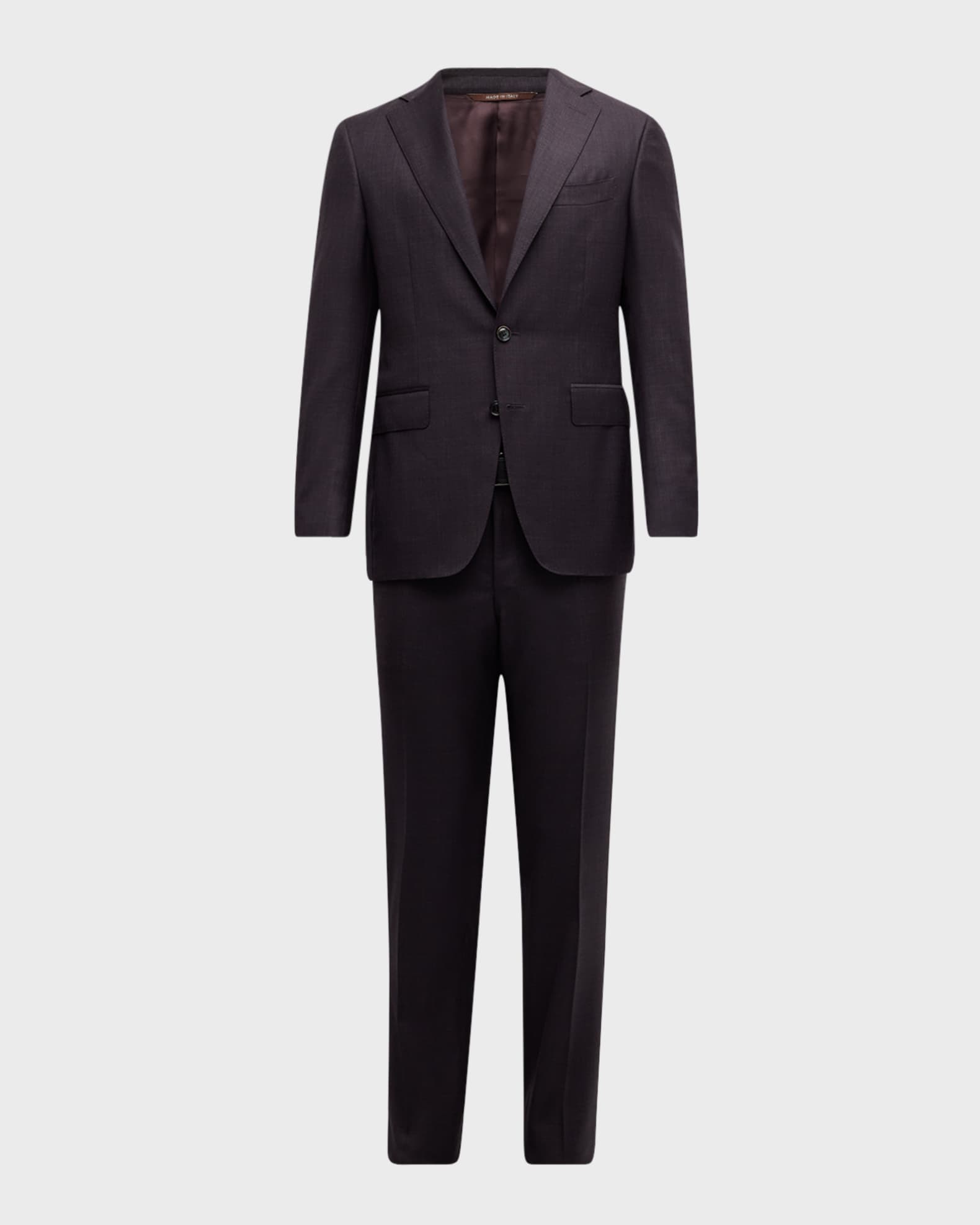 Canali Men's Wool Tonal Check Two-Piece Suit | Neiman Marcus