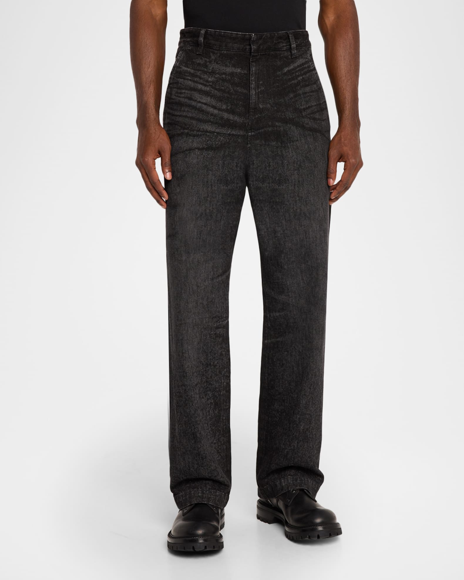 Diesel Men's D-Eber-FSH6 Straight-Leg Stonewash Denim Jeans | Neiman Marcus