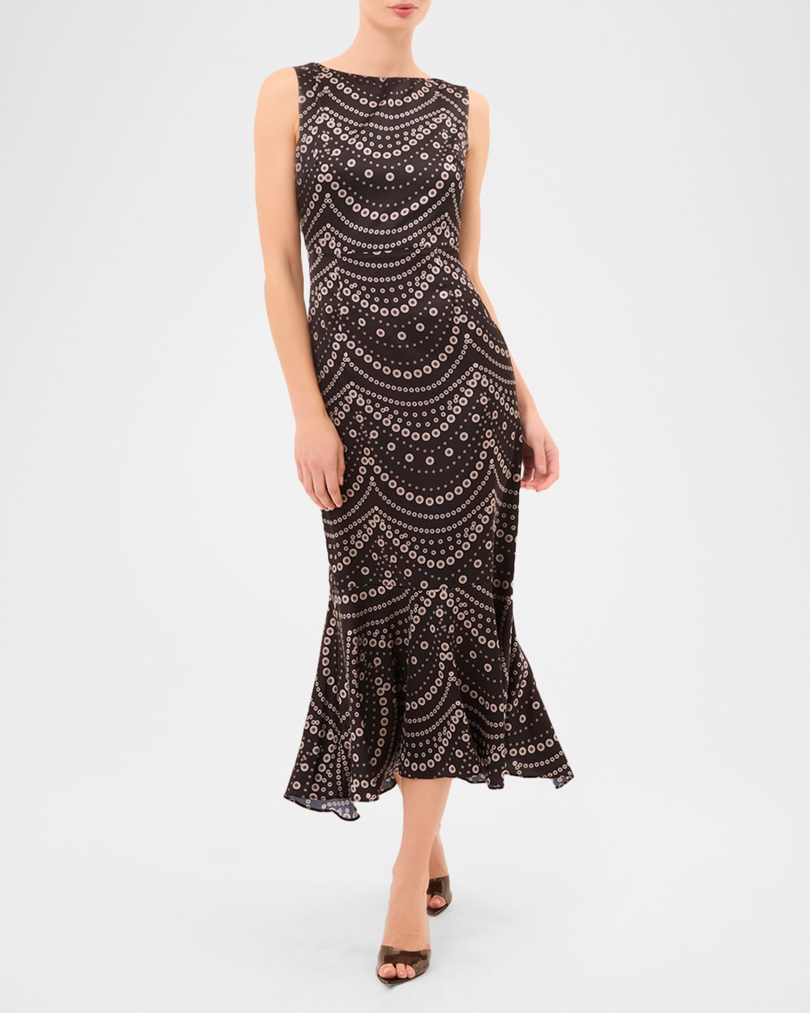 MISA Los Angeles Stranded Pearls Patricia Midi Dress | Neiman Marcus