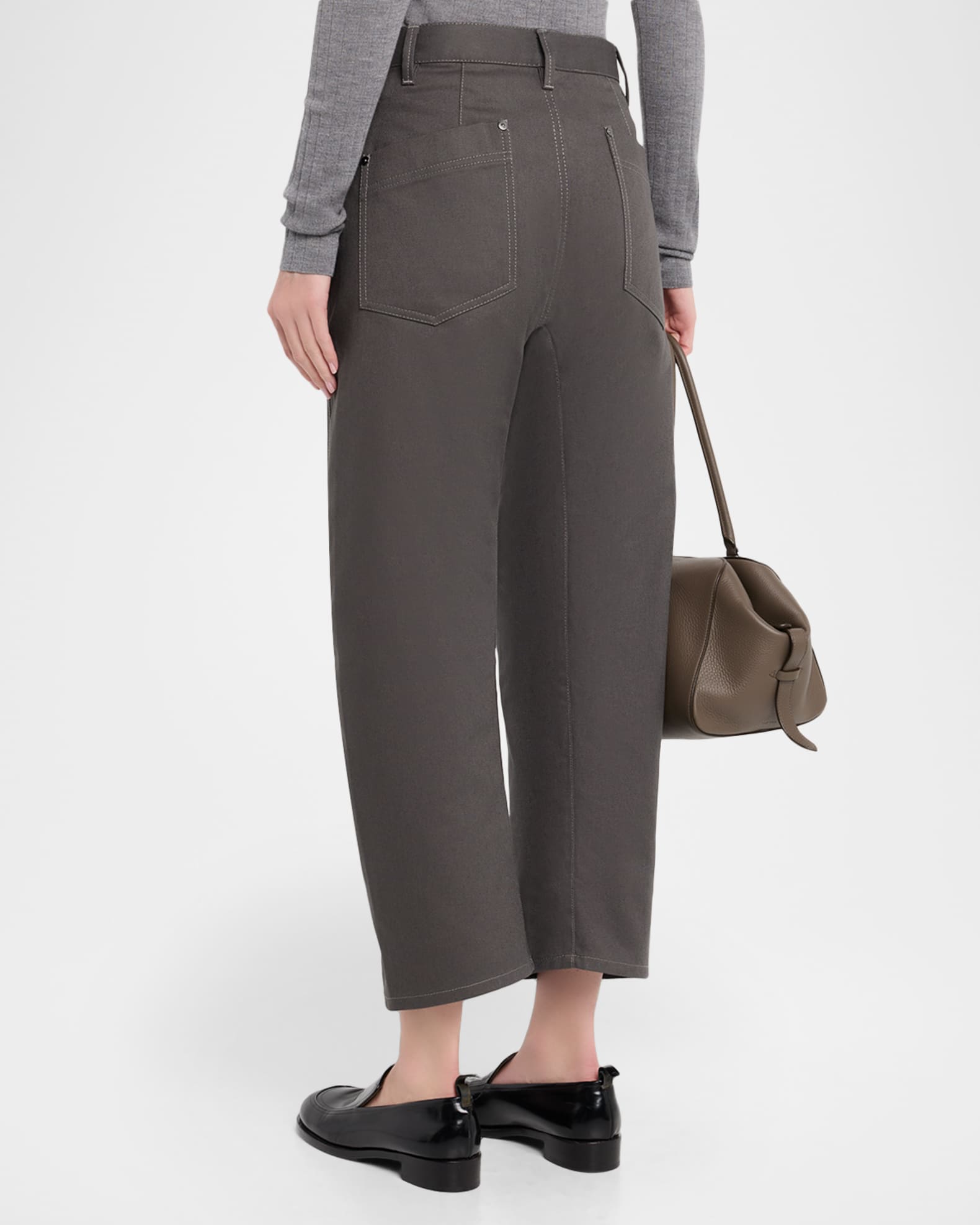 MARIA MCMANUS Cropped Bow-Leg Jeans | Neiman Marcus