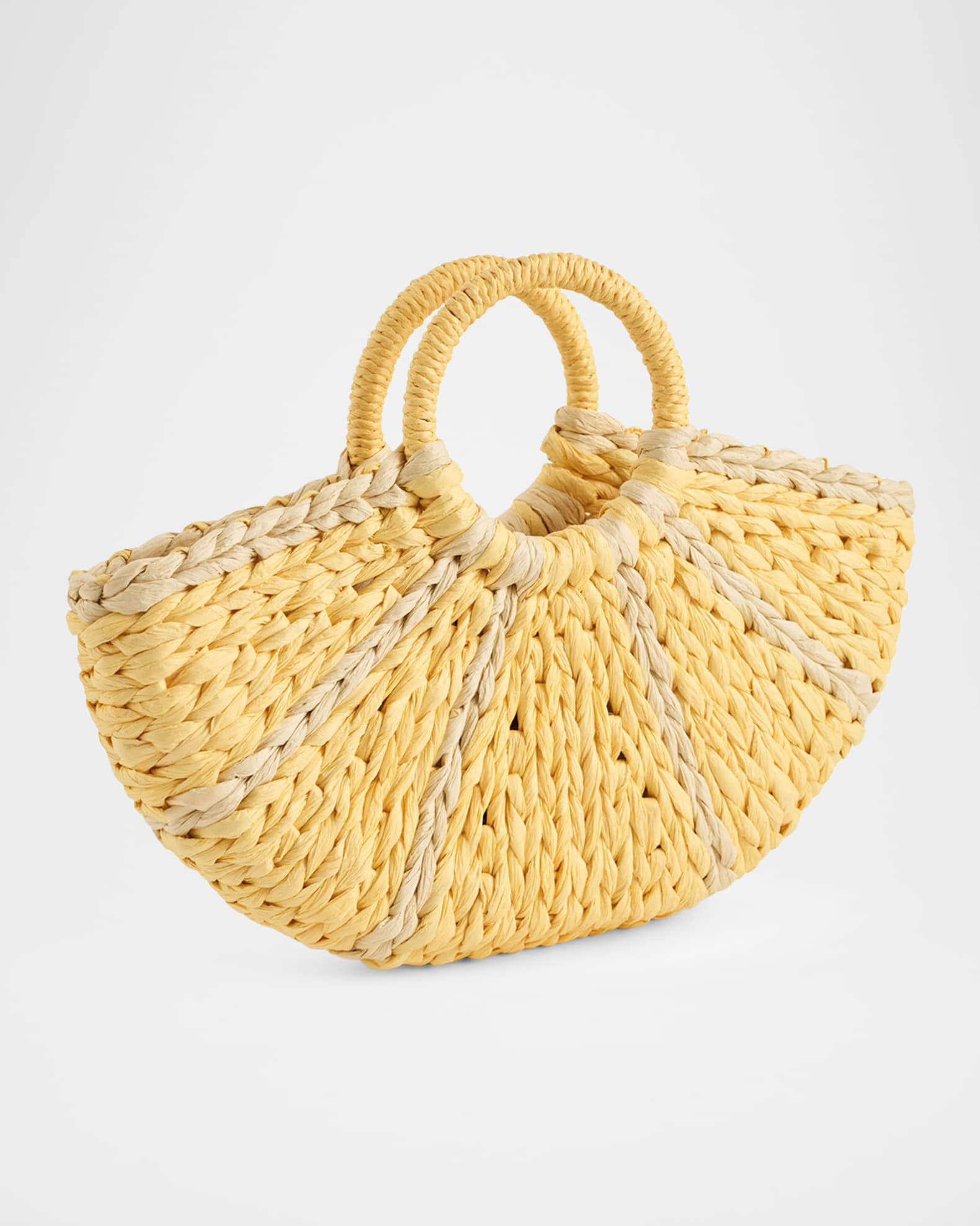 Molo Girl's Lemon Straw Tote Bag | Neiman Marcus