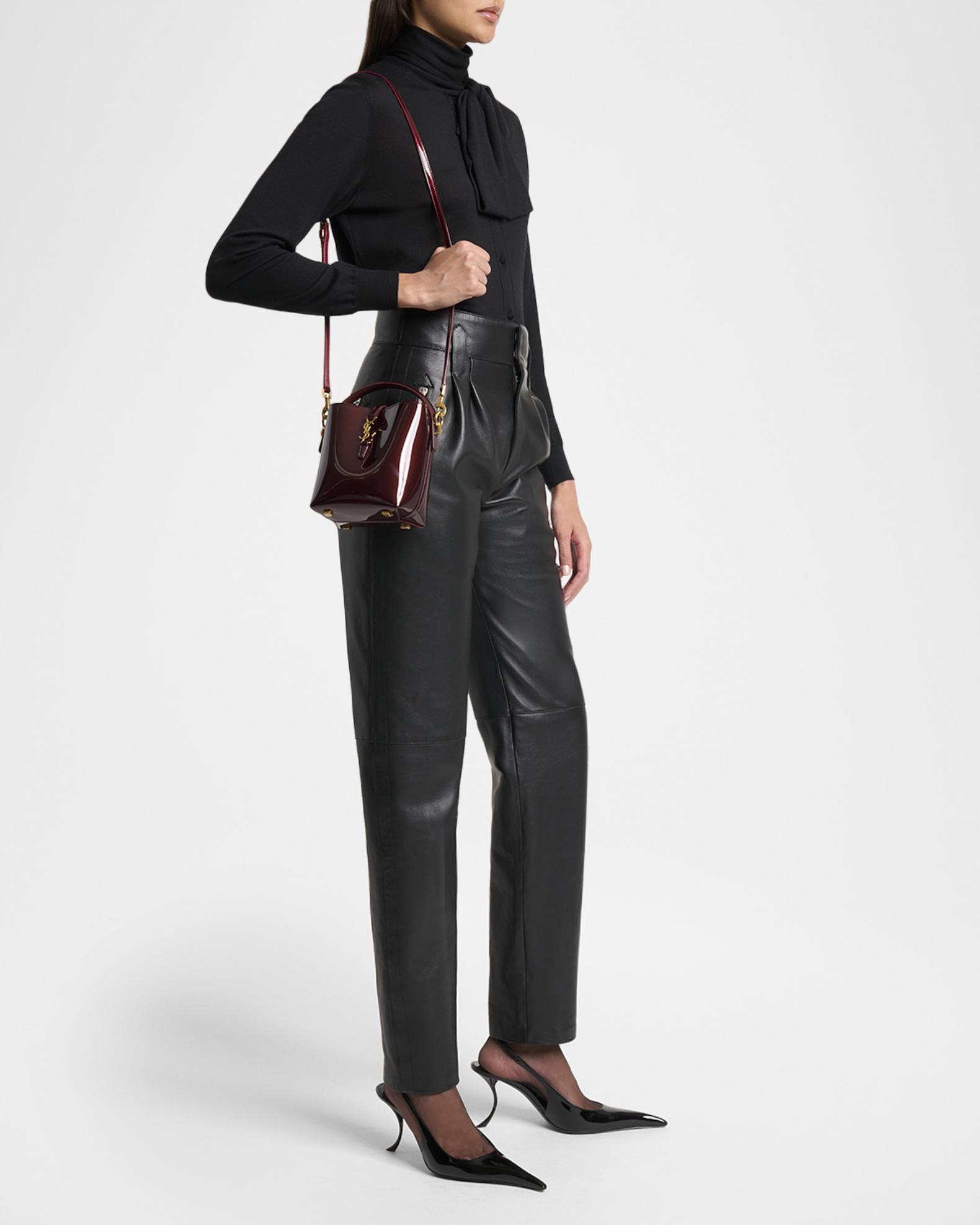 Saint Laurent Le 37 Mini YSL Bucket Bag in Patent Leather | Neiman Marcus