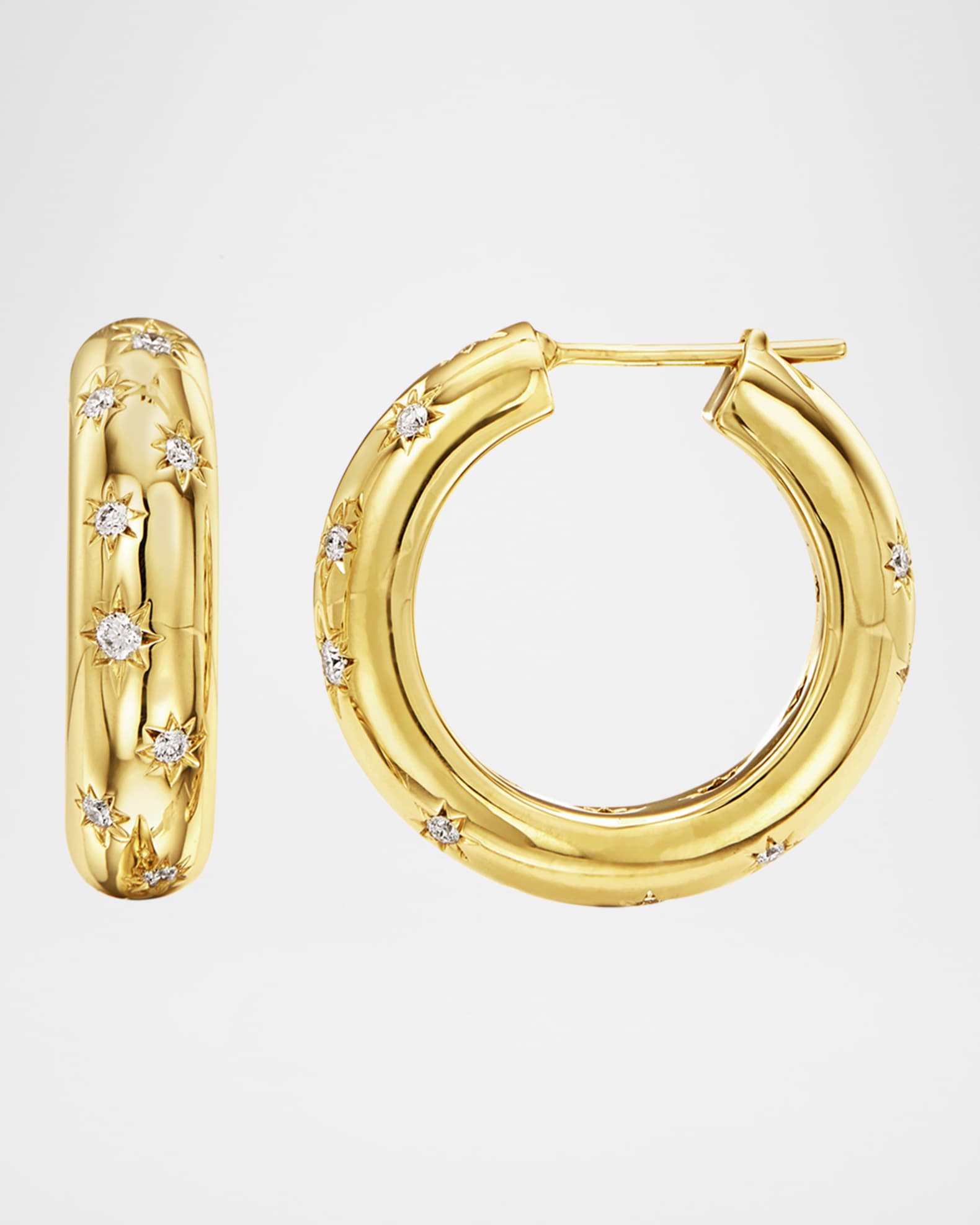 Temple St. Clair Celestial 18K Yellow Gold & Diamond Cosmos Large Hoop ...