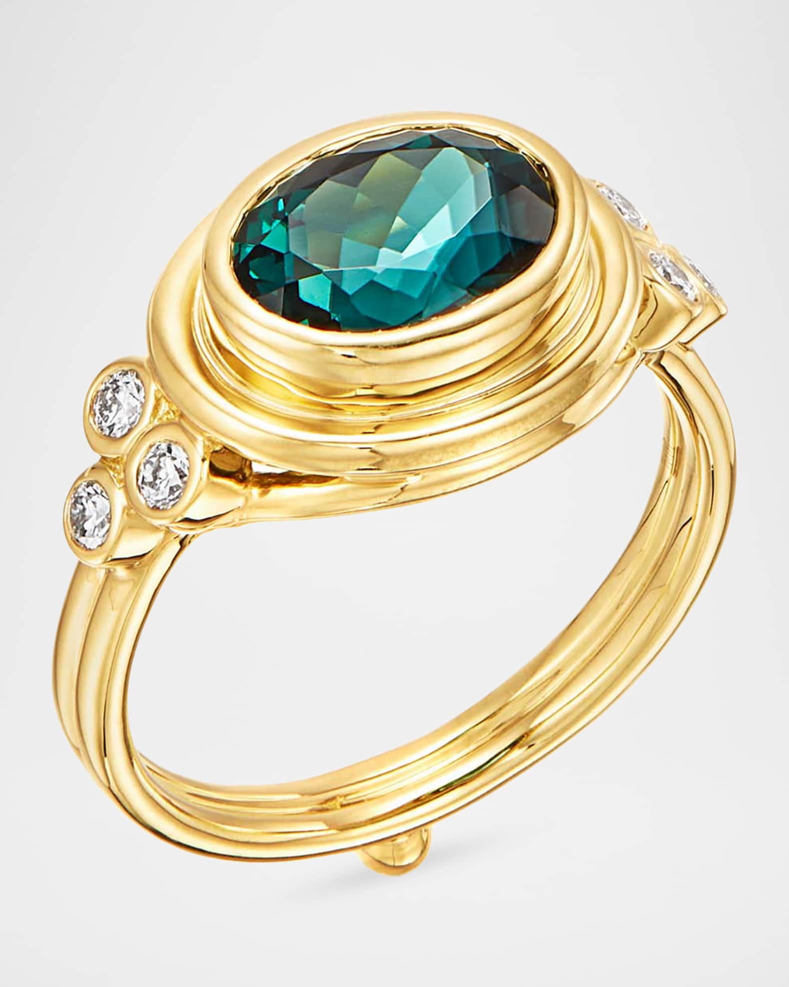 Temple St. Clair 18K Blue Sapphire Classic Temple Ring | Neiman Marcus