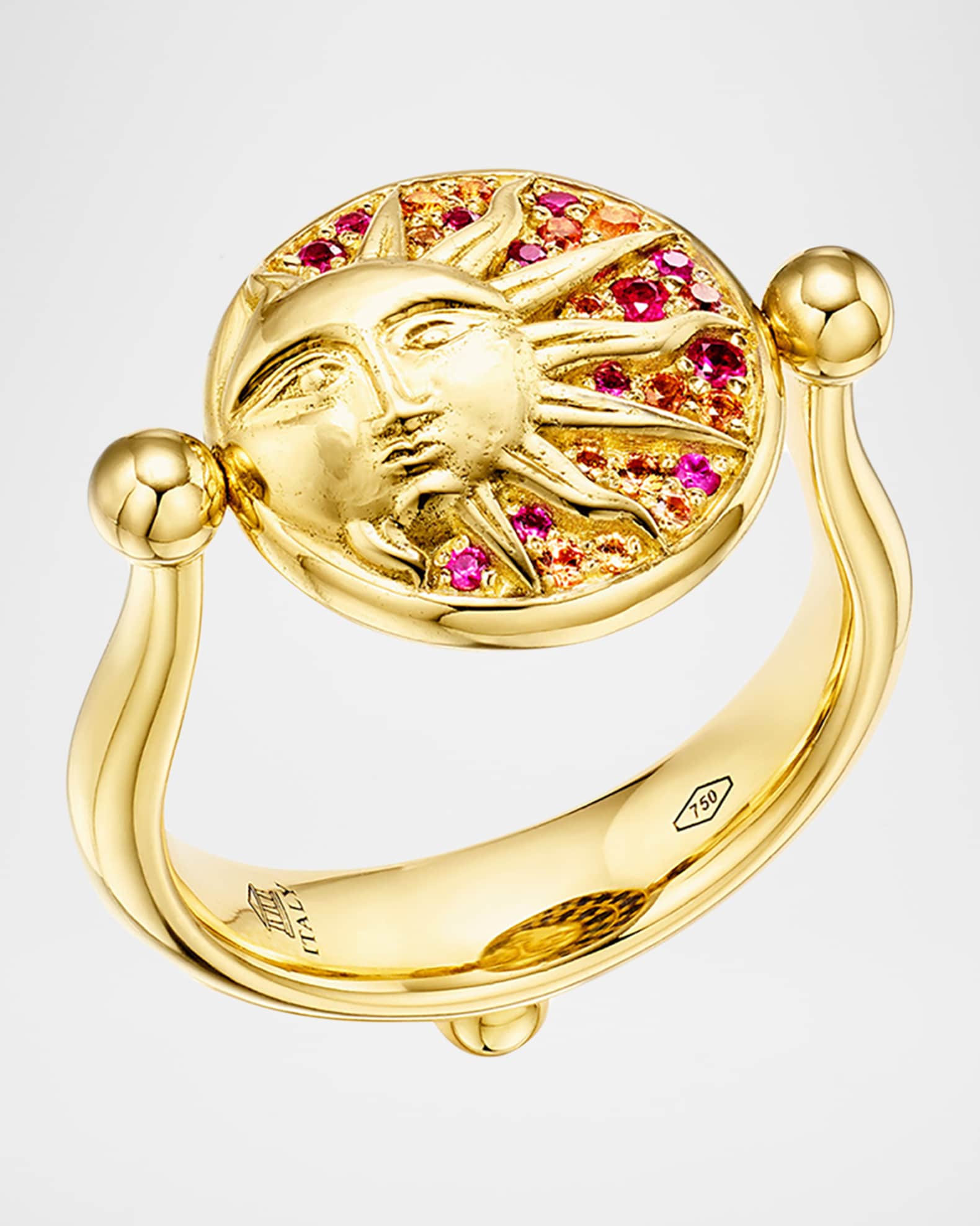 Temple St. Clair Celestial Solar Eclipse 18K Yellow Gold and Multi ...