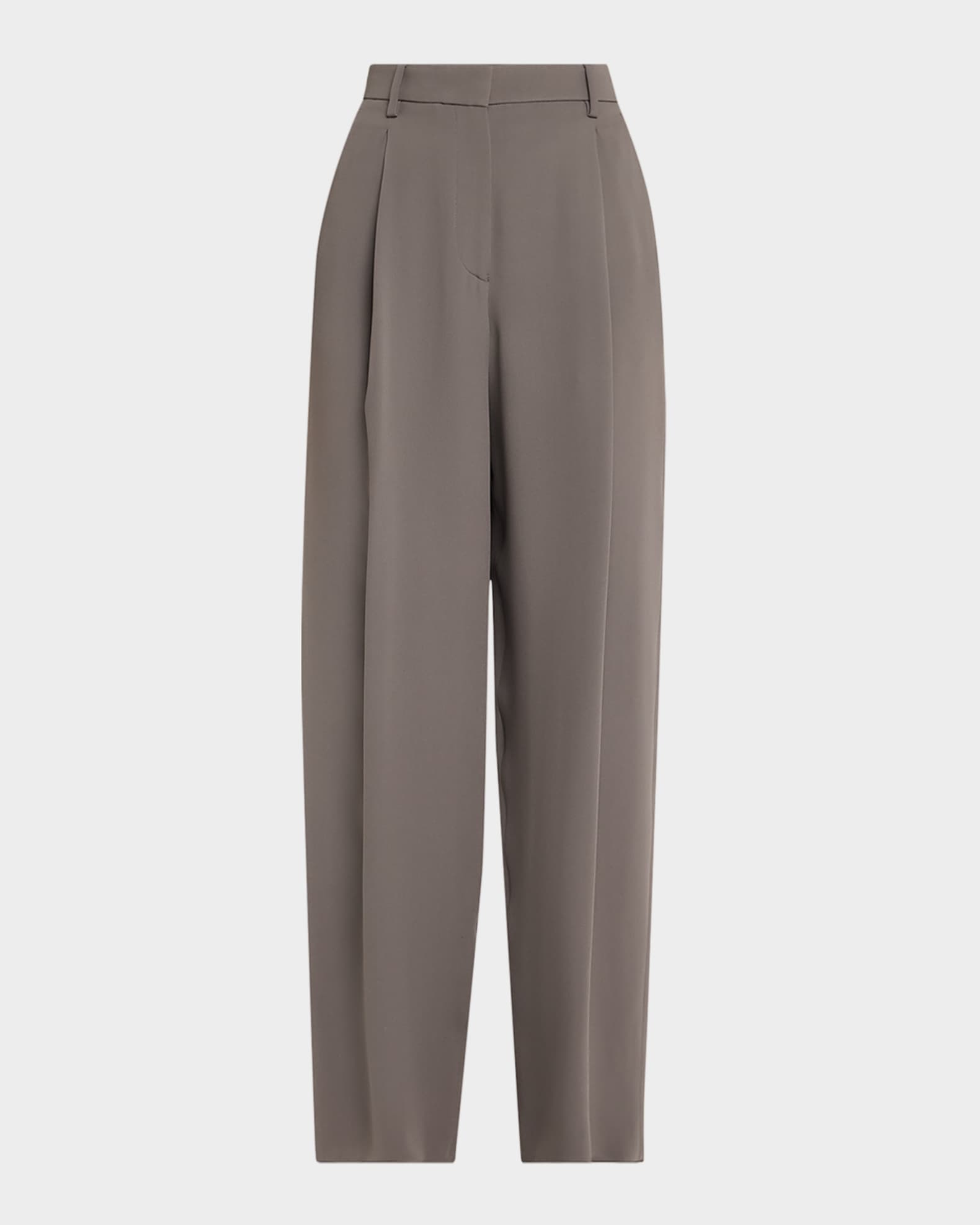 Giorgio Armani Washed Silk Pleated Trousers | Neiman Marcus