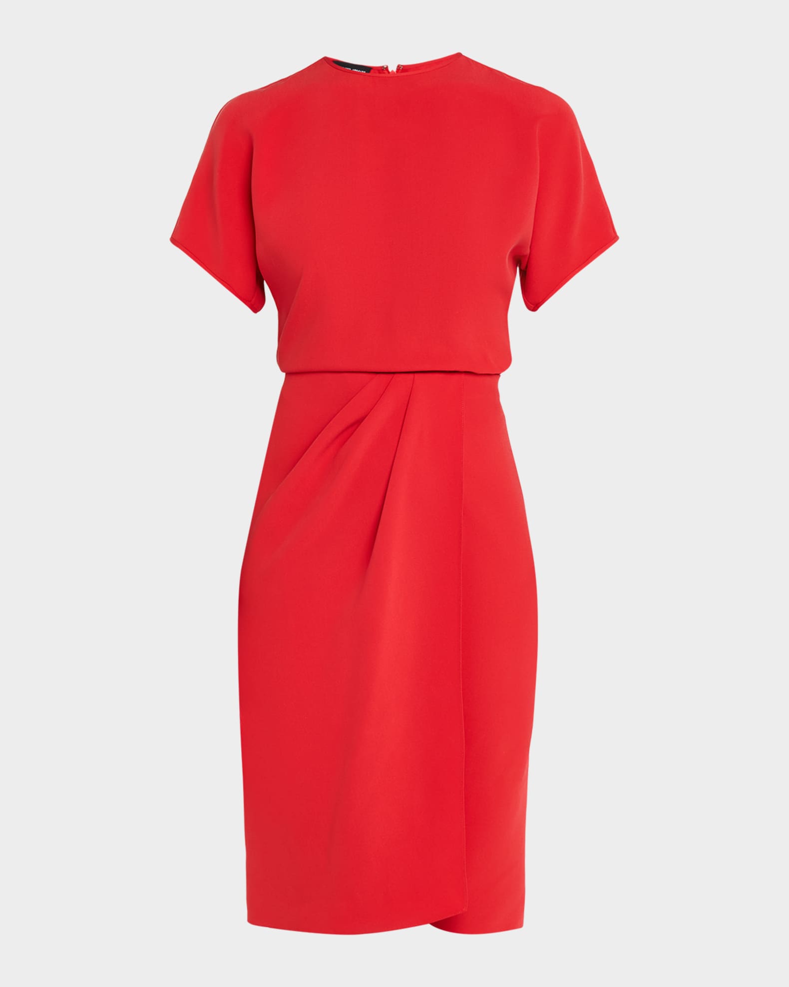 Giorgio Armani Washed Silk Asymmetric Midi Dress | Neiman Marcus