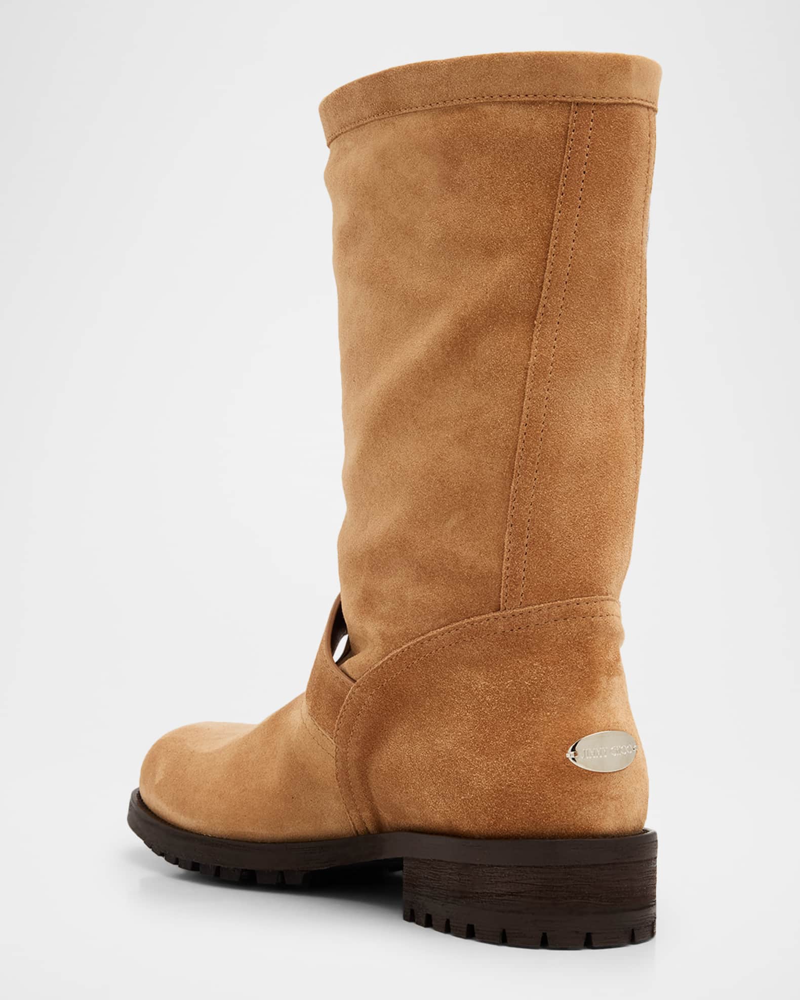 Jimmy Choo Biker Mid Suede Boots | Neiman Marcus