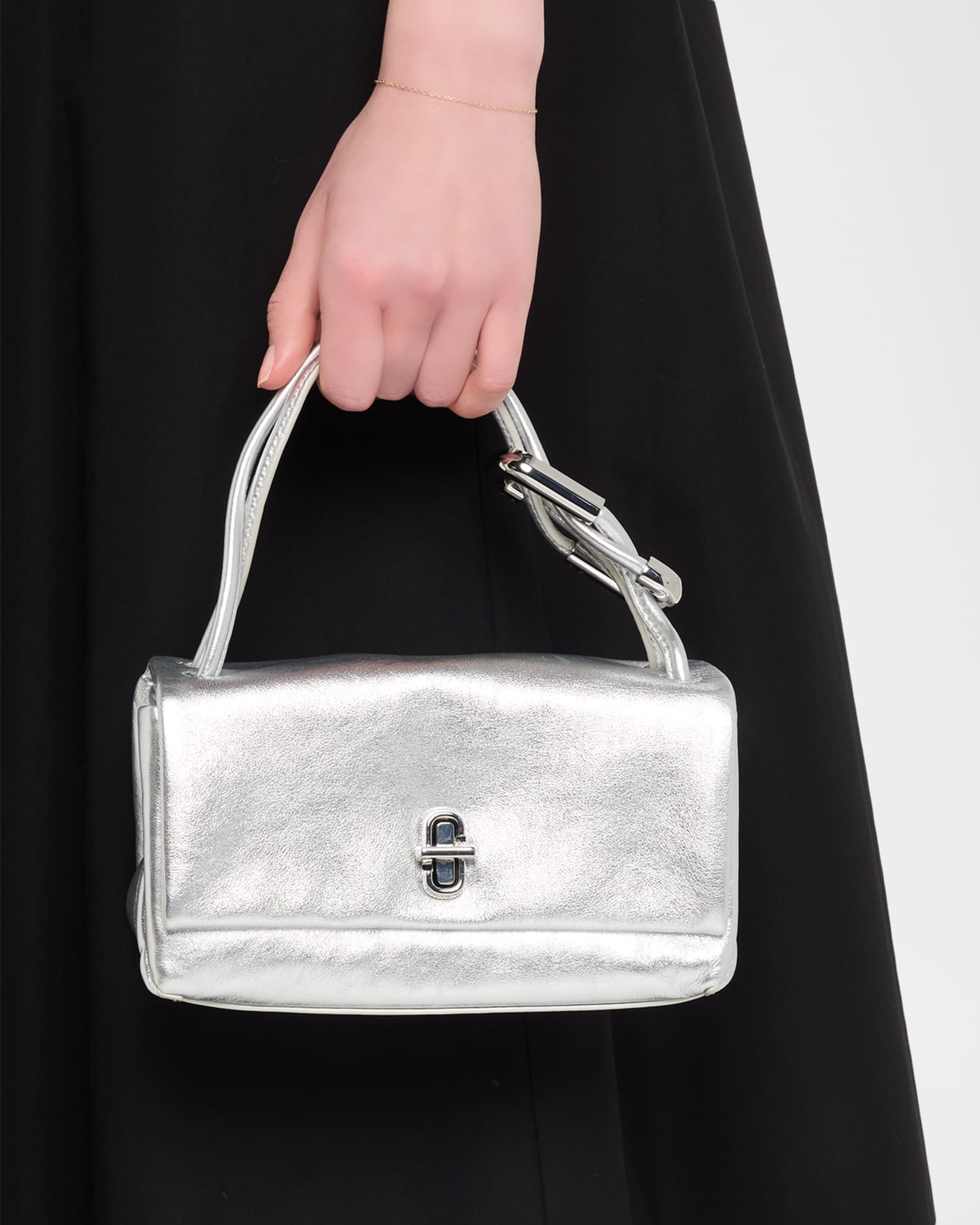 Marc Jacobs The Metallic Mini Dual Top-Handle Bag | Neiman Marcus