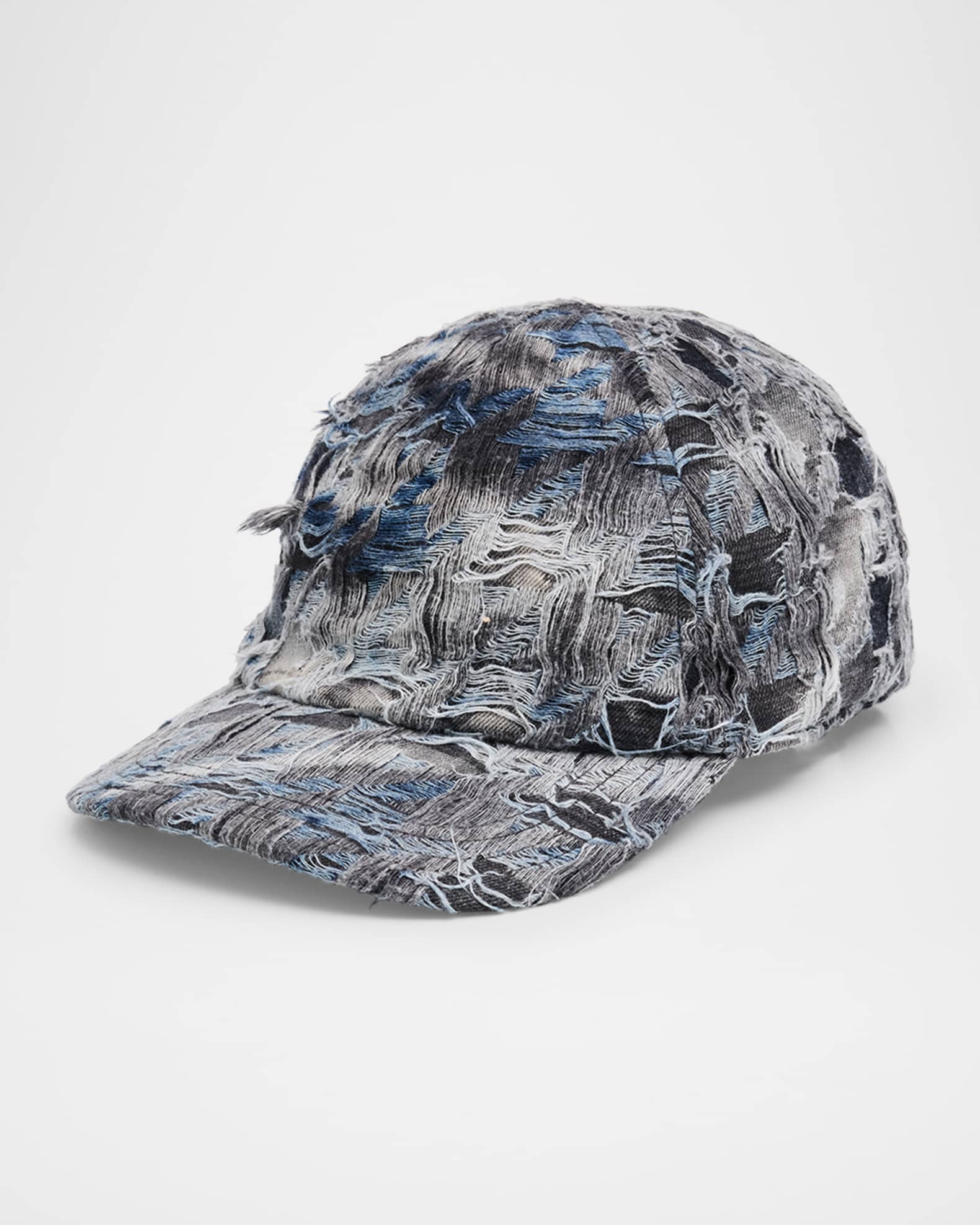 Diesel Men's C-Pied Denim Fringe Five-Panel Baseball Cap | Neiman Marcus