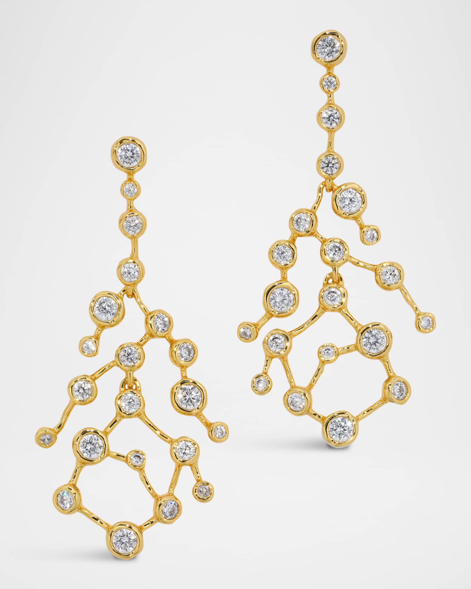 Alexis Bittar Asterales Gold Celestial CZ Earrings | Neiman Marcus