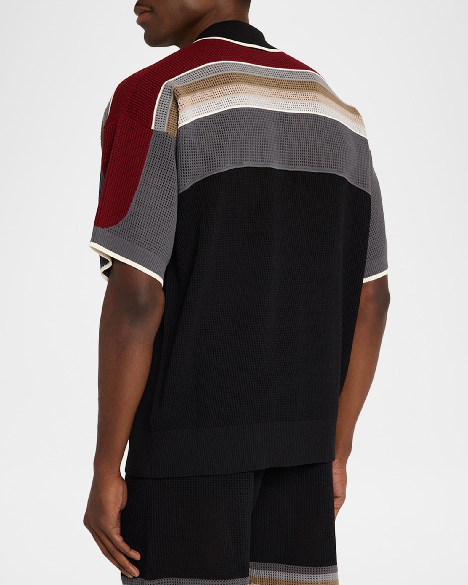Amiri Men's Knit MA Icon Applique Short-Sleeve Shirt | Neiman Marcus