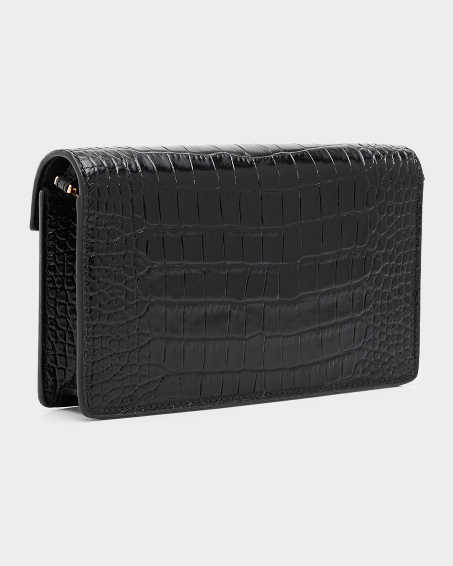 Versace Medusa '95 Croc-Effect Clutch Bag | Neiman Marcus