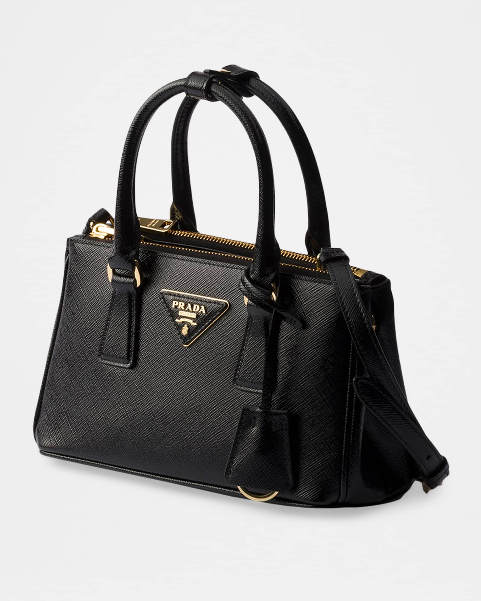 Prada Galleria Mini Patent Saffiano Leather Crossbody Bag | Neiman Marcus