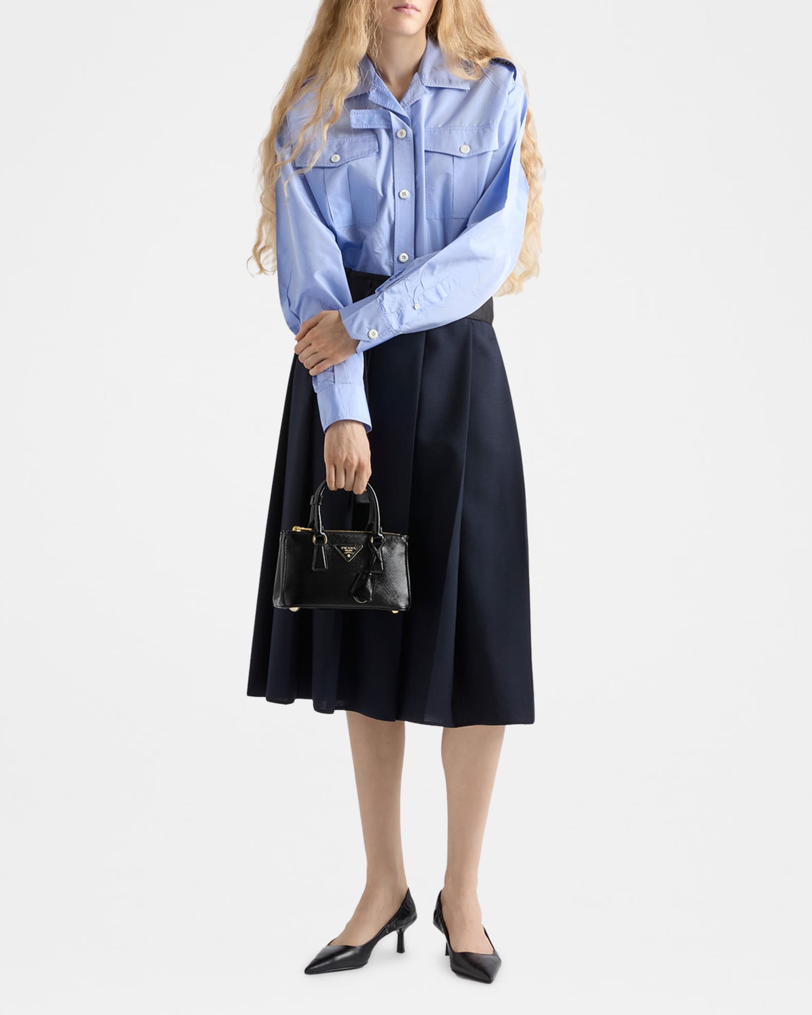 Prada Galleria Mini Patent Saffiano Leather Crossbody Bag | Neiman Marcus