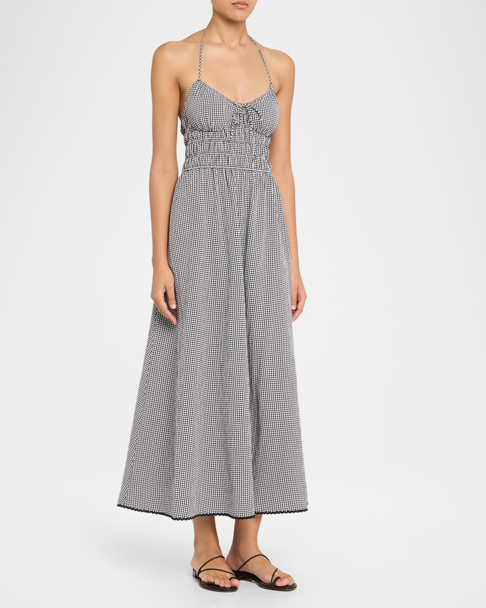 Solid and Striped The Lolita Gingham Maxi Dress | Neiman Marcus