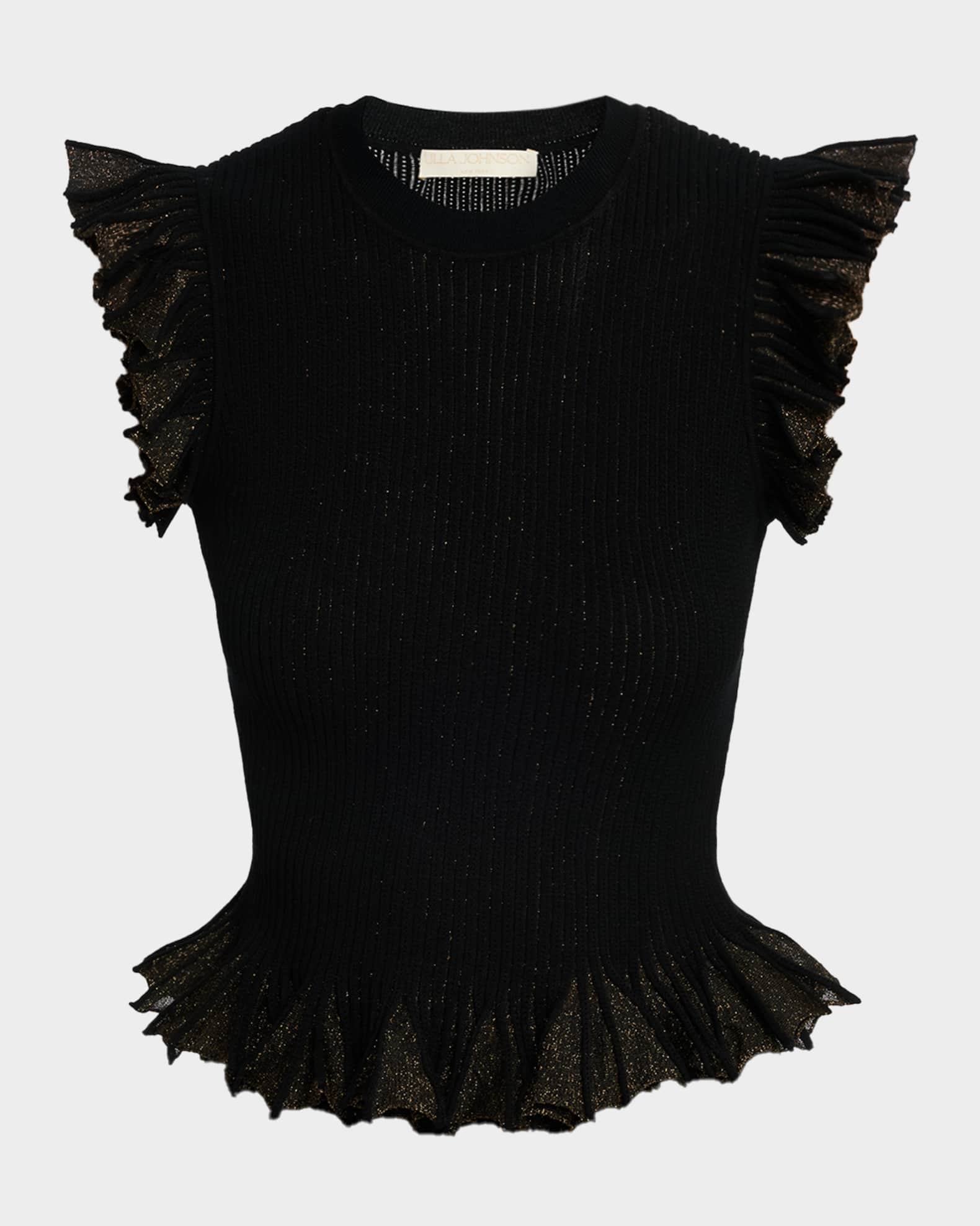 Ulla Johnson Leila Sparkly Sleeveless Top | Neiman Marcus