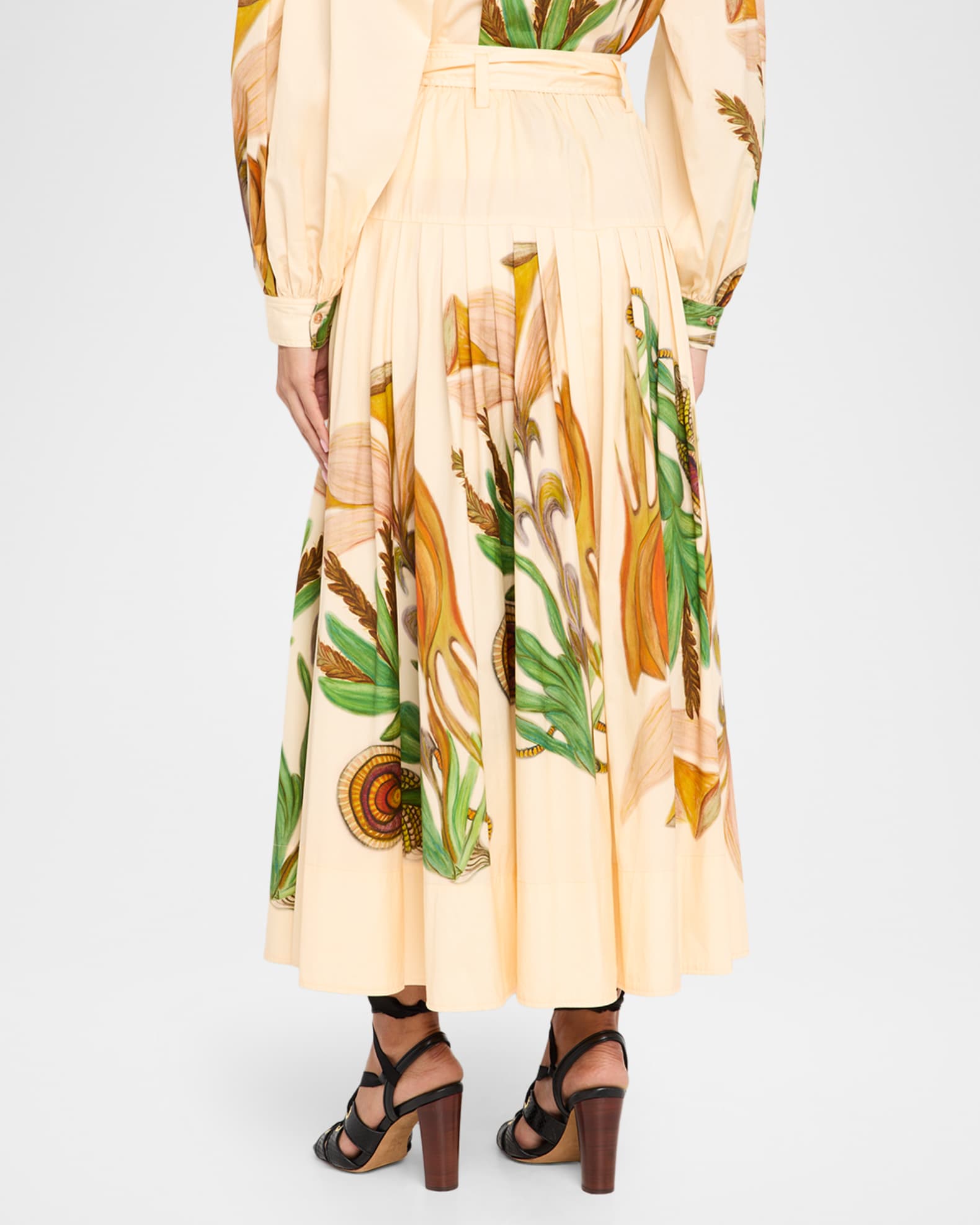 Ulla Johnson Filagree Printed Midi Skirt | Neiman Marcus