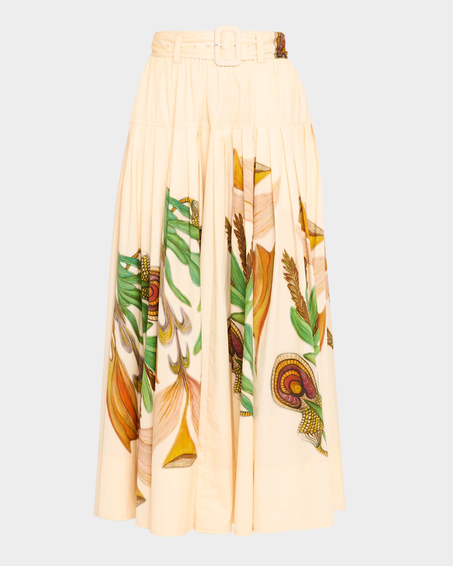 Ulla Johnson Filagree Printed Midi Skirt | Neiman Marcus