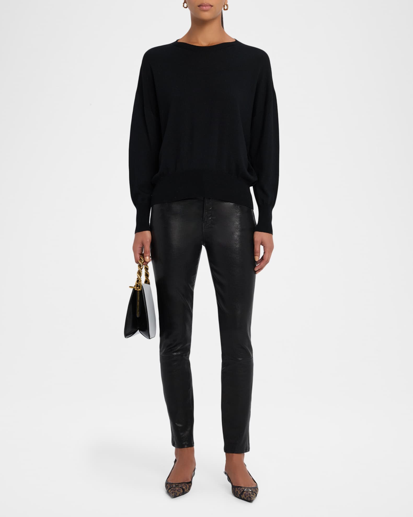 Oh My Goat Crewneck Merino Wool Sweater | Neiman Marcus