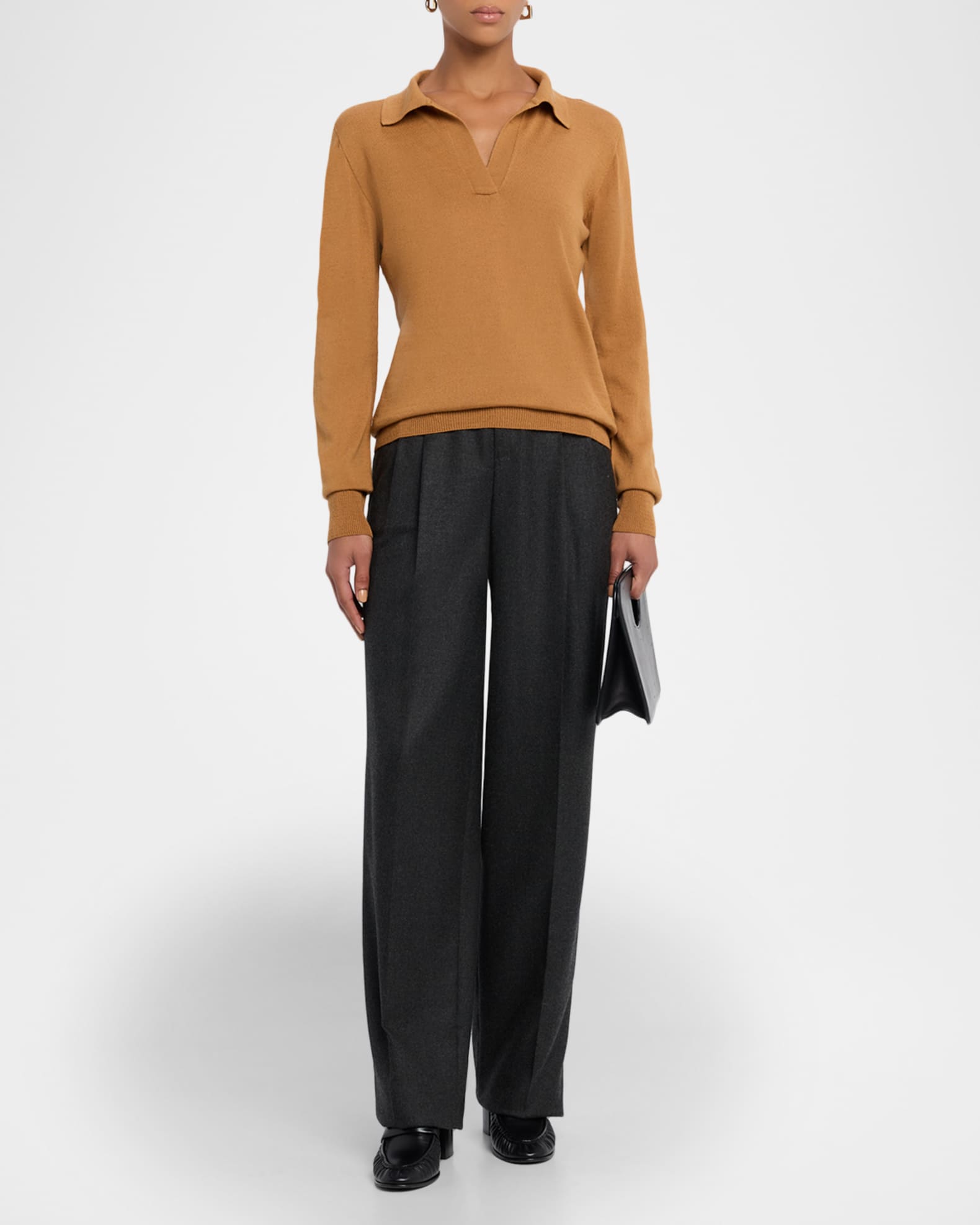 Oh My Goat Merino Wool Polo Sweater | Neiman Marcus