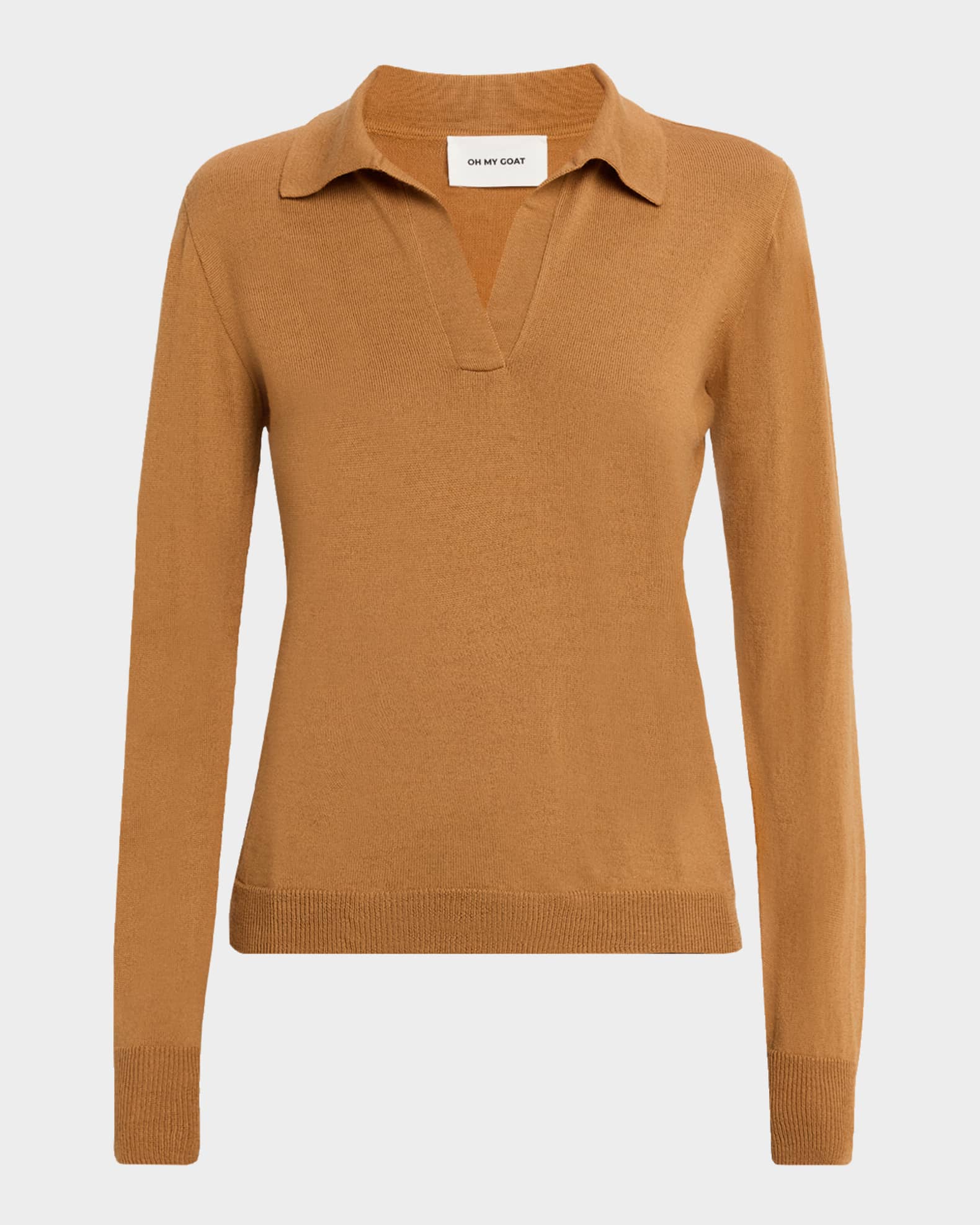 Oh My Goat Merino Wool Polo Sweater | Neiman Marcus