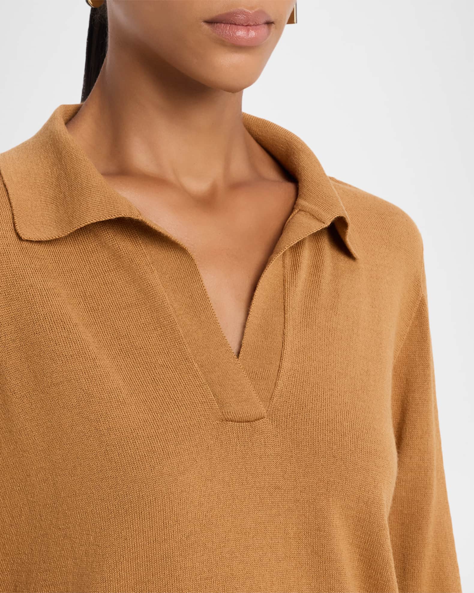 Oh My Goat Merino Wool Polo Sweater | Neiman Marcus