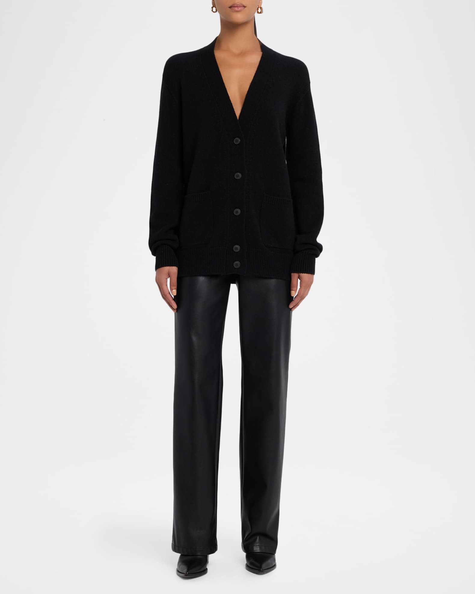 Oh My Goat Cashmere Deep V-Neck Cardigan | Neiman Marcus