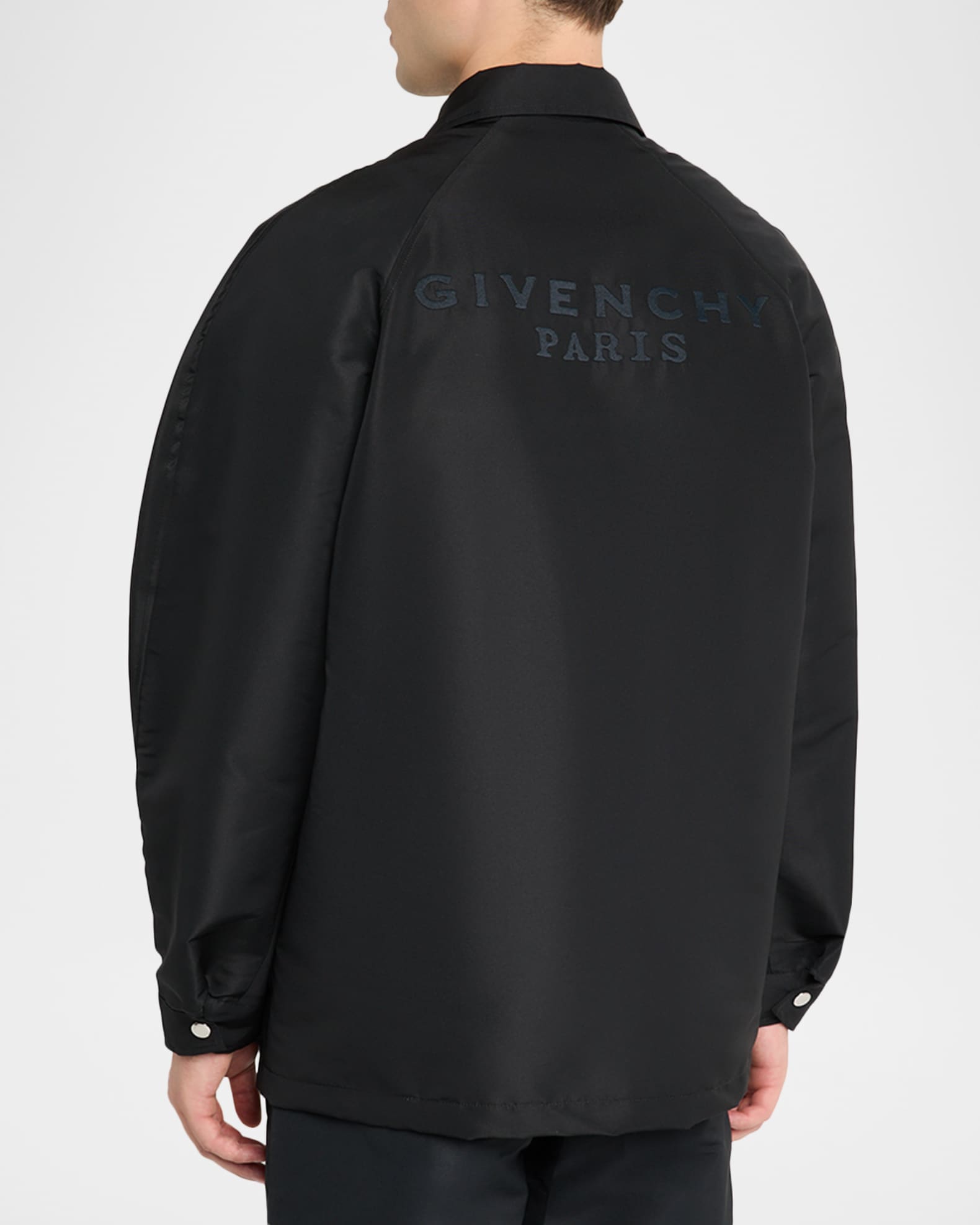 Givenchy Men's Logo Coach Jacket | Neiman Marcus