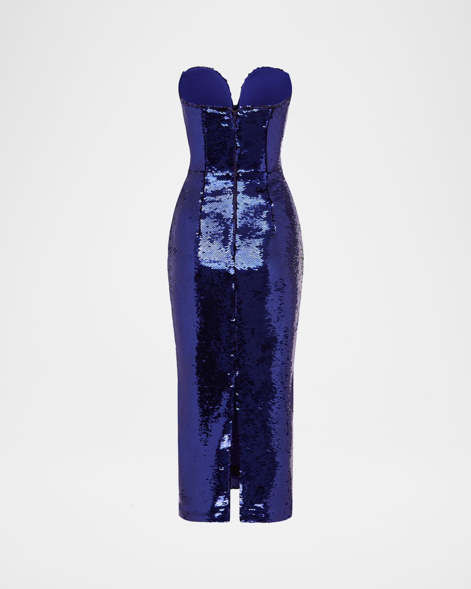 Alex Perry Strapless Sweetheart Sequined Midi Dress | Neiman Marcus