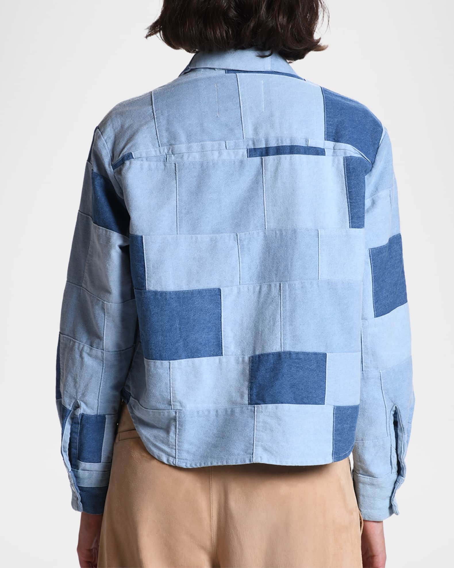 CISSA The Belle Patchwork Button-Front Shirt | Neiman Marcus