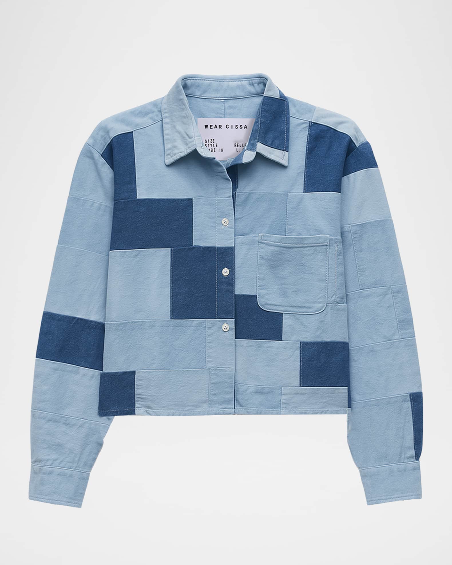 CISSA The Belle Patchwork Button-Front Shirt | Neiman Marcus